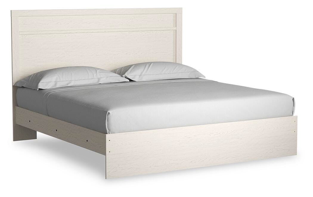 Click here for Stelsie King Panel Bed  White prices