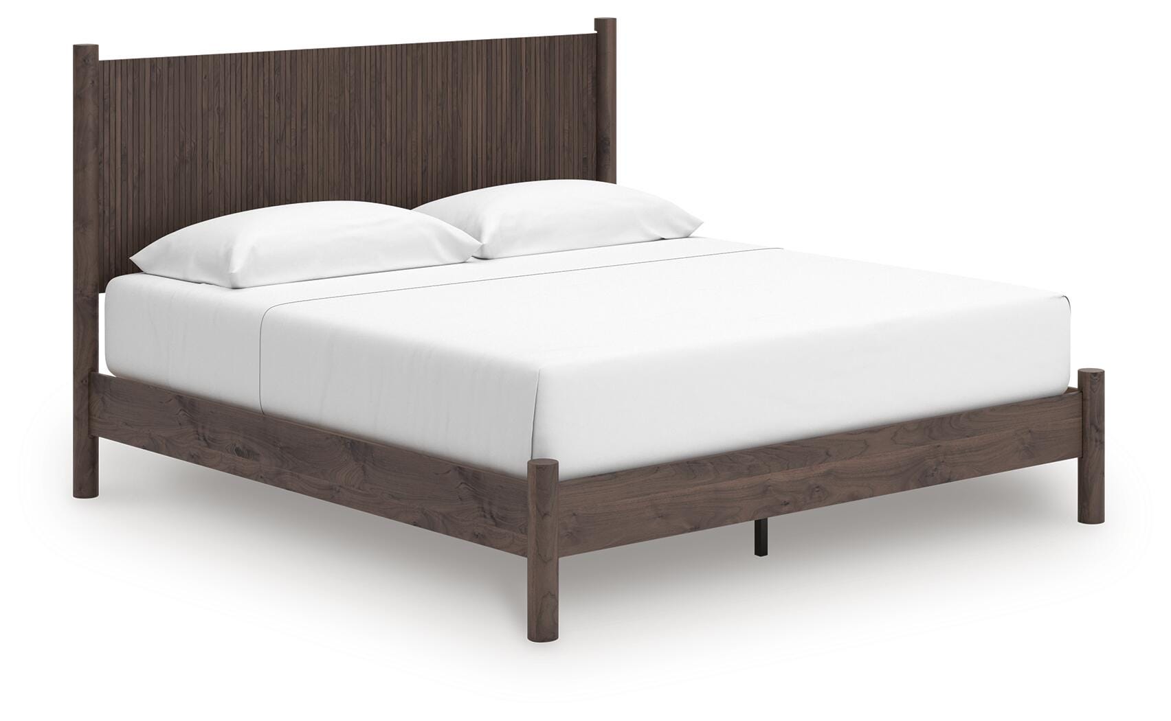 Click here for Cadmori King Panel Platform Bed  Brown prices