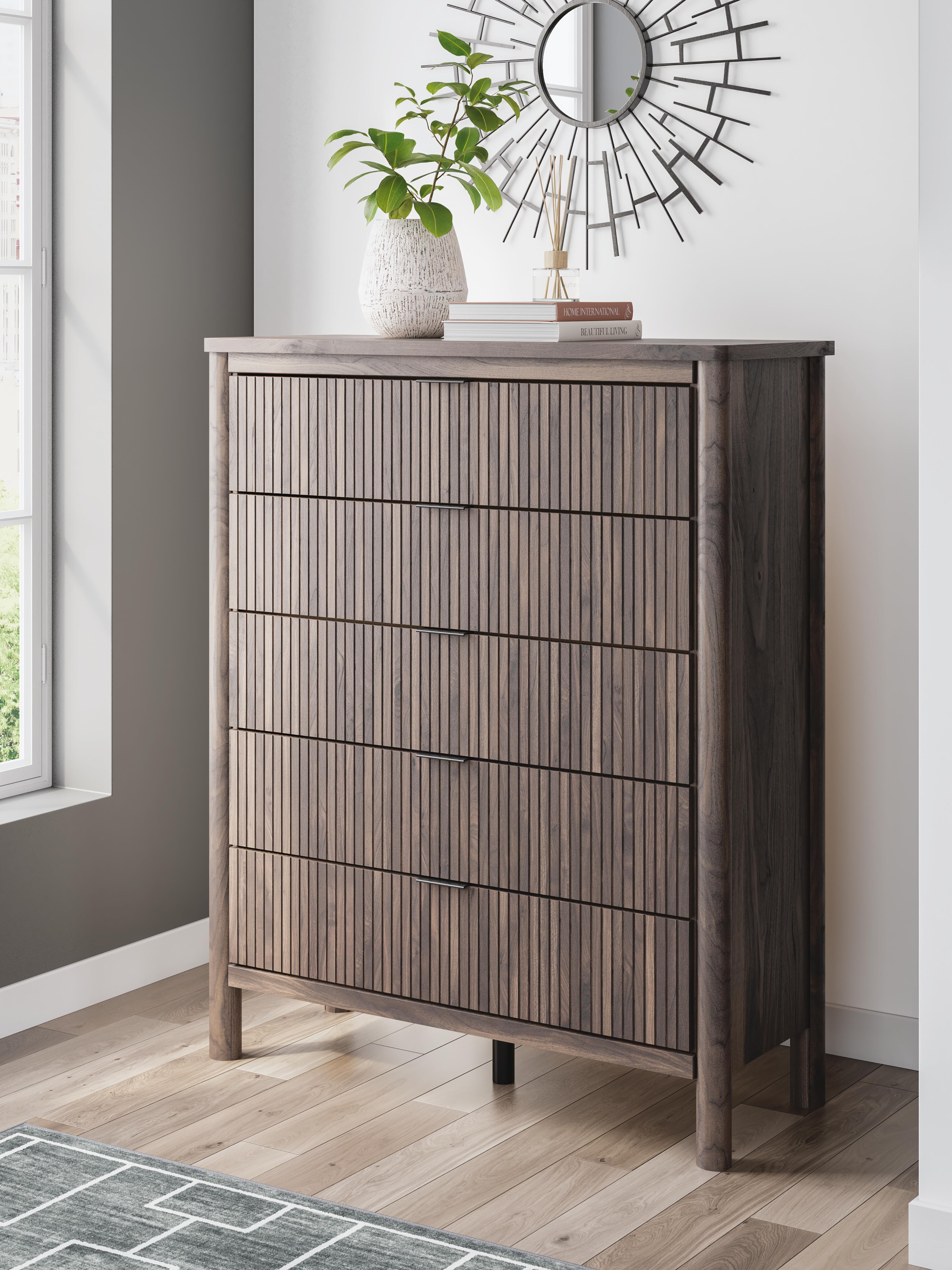 Click here for Cadmori 5 Drawer Wide Chest  Brown prices