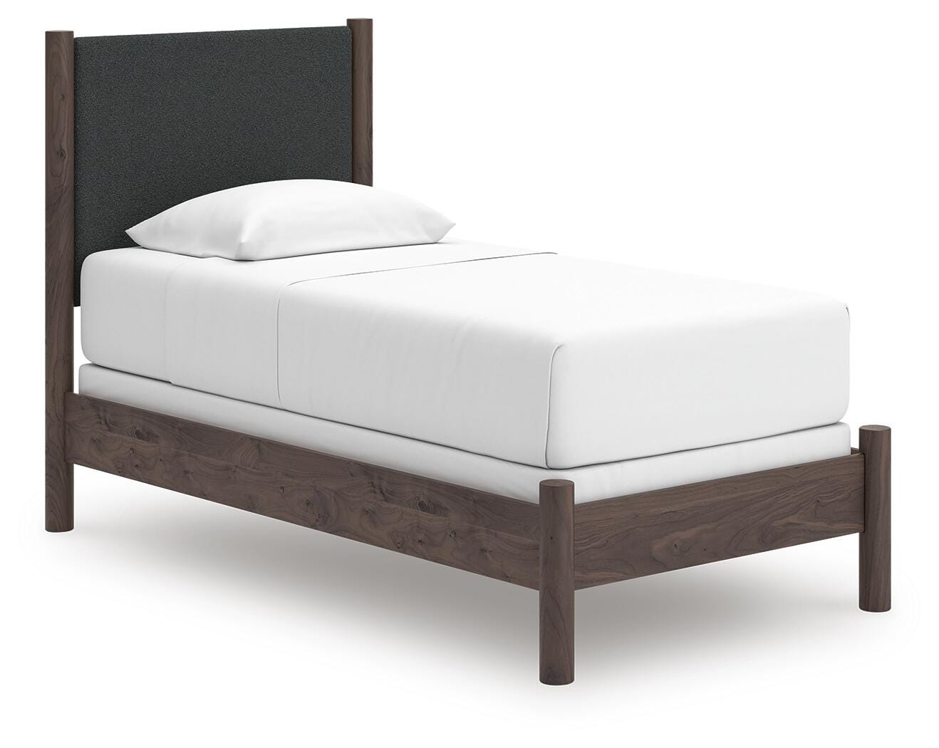 Click here for Cadmori Twin Upholstered Panel Bed  Brown prices