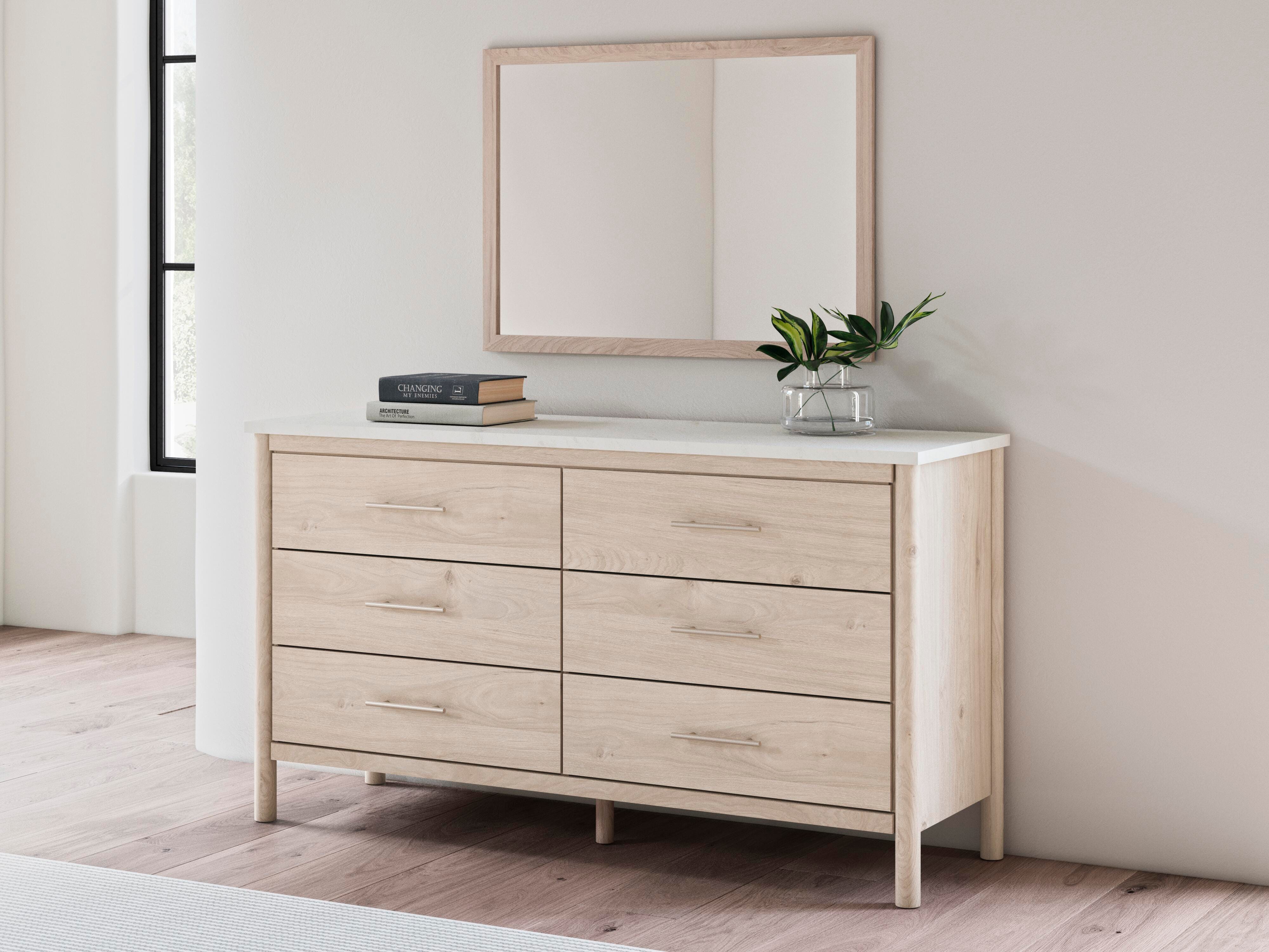 Click here for Cadmori 6 Drawer Dresser and Mirror  Two-tone prices