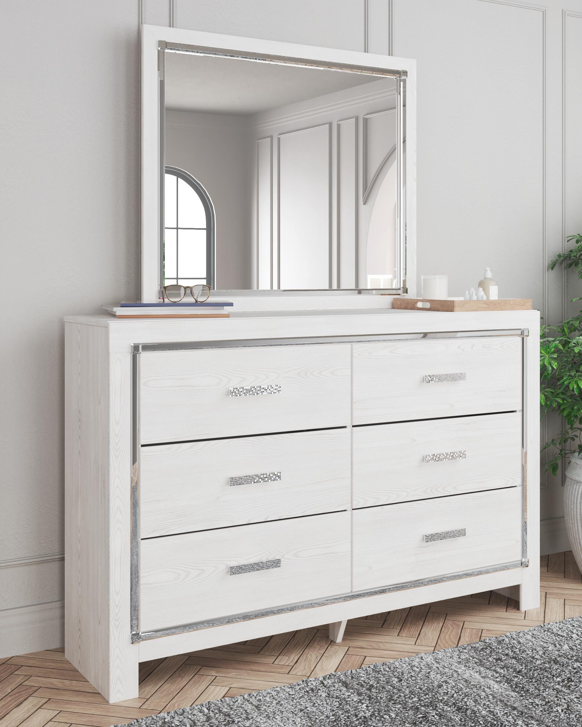 Click here for Altyra 6 Drawer Dresser and Mirror  White prices