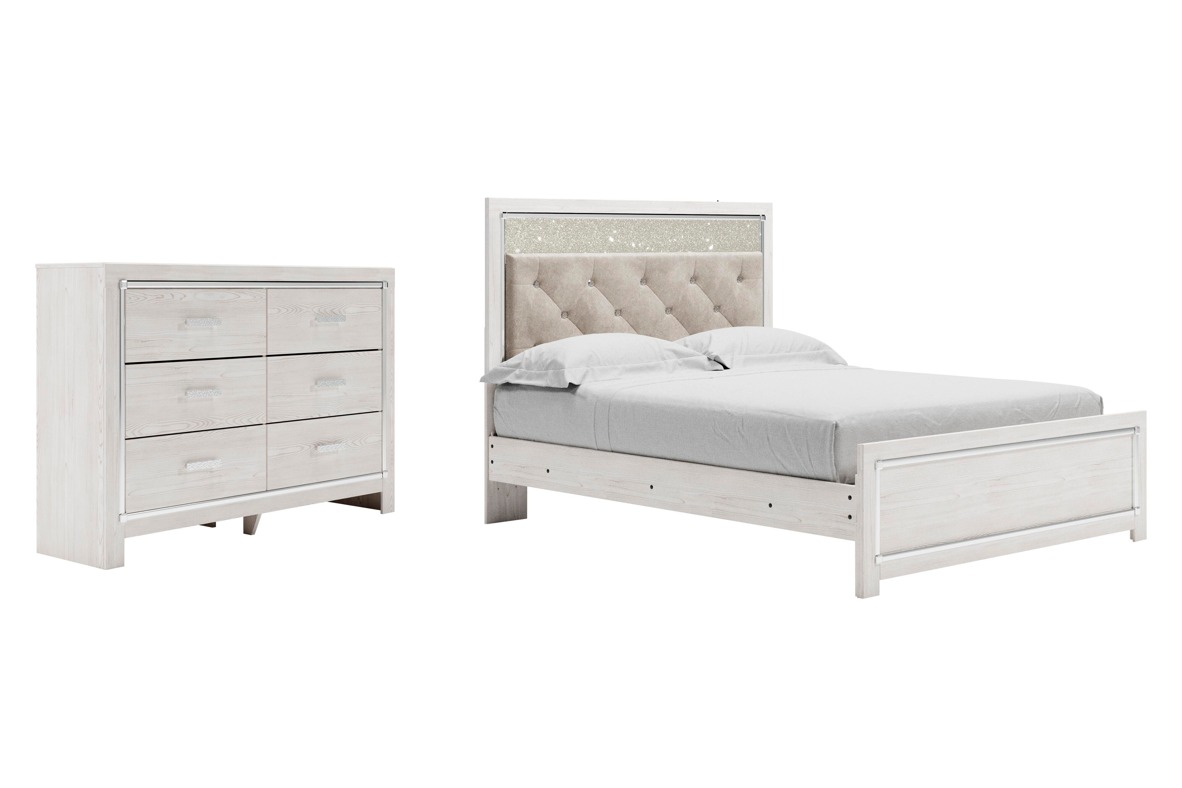 Click here for Altyra Queen Panel Bed with Dresser  White prices