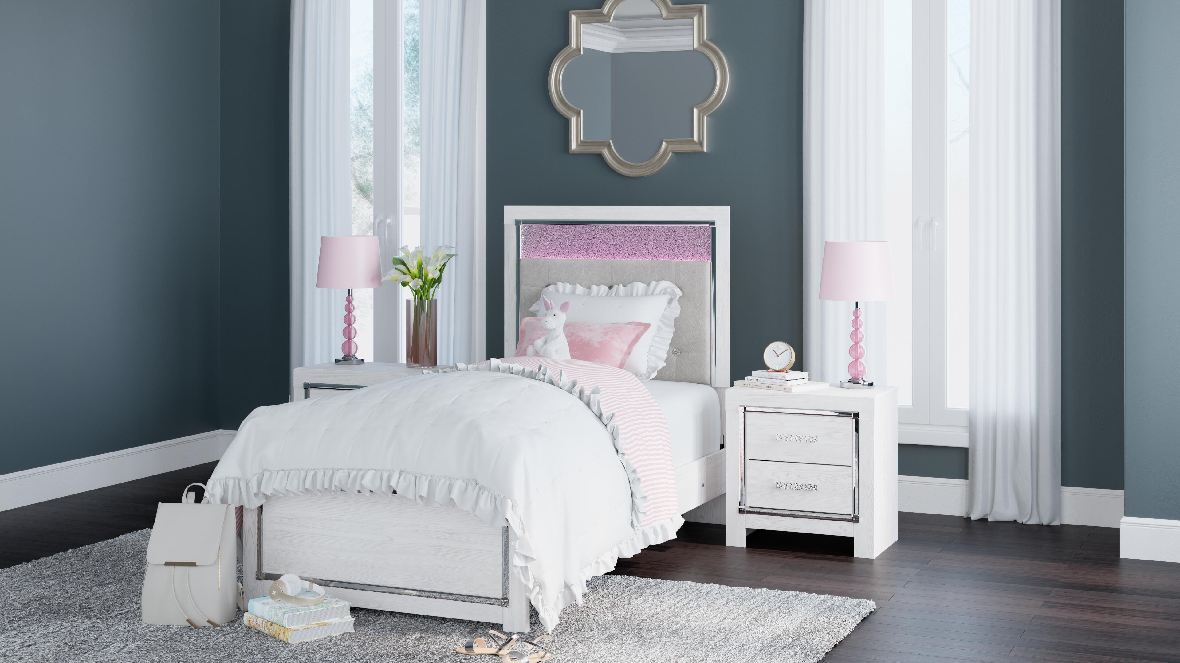 Click here for Altyra Twin Panel Bed with Upholstered Headboard... prices
