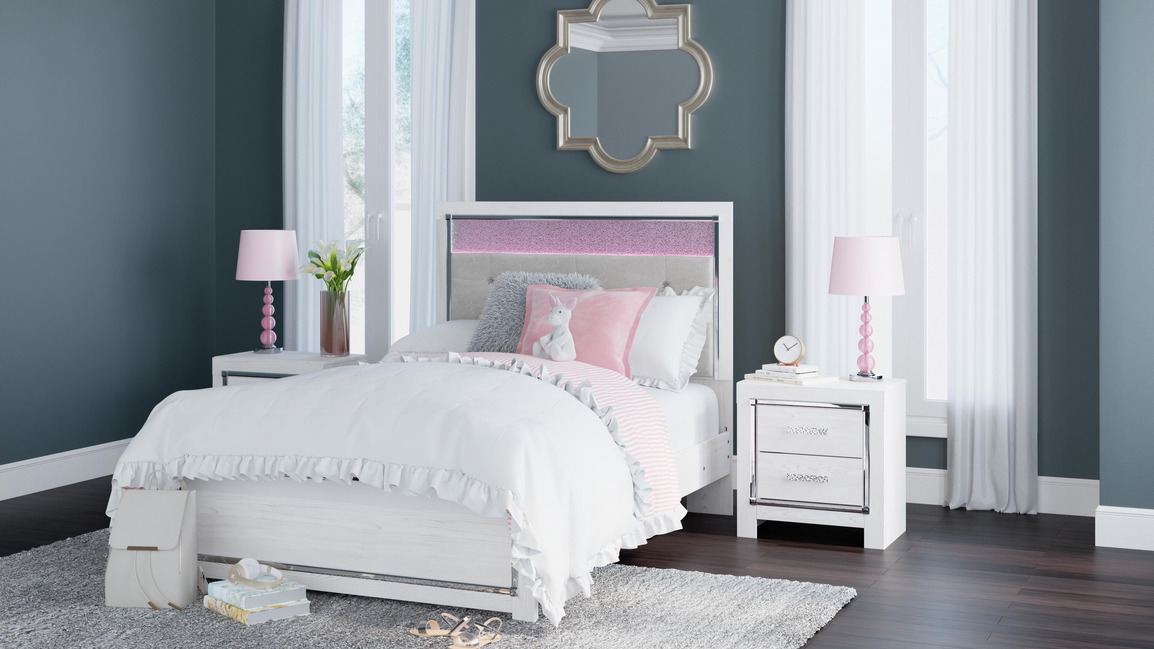 Click here for Altyra Full Panel Bed with Upholstered Headboard... prices