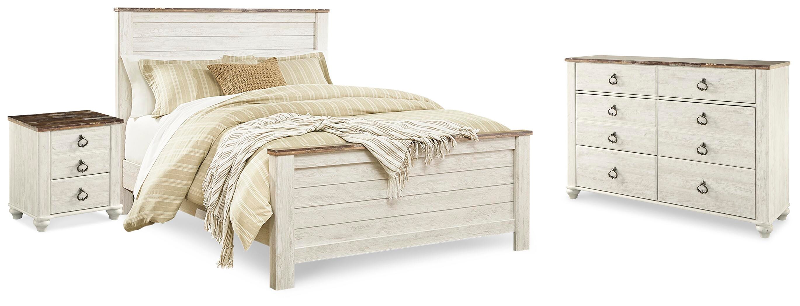 Click here for Willowton Queen Panel Bed with Dresser and Nightst... prices