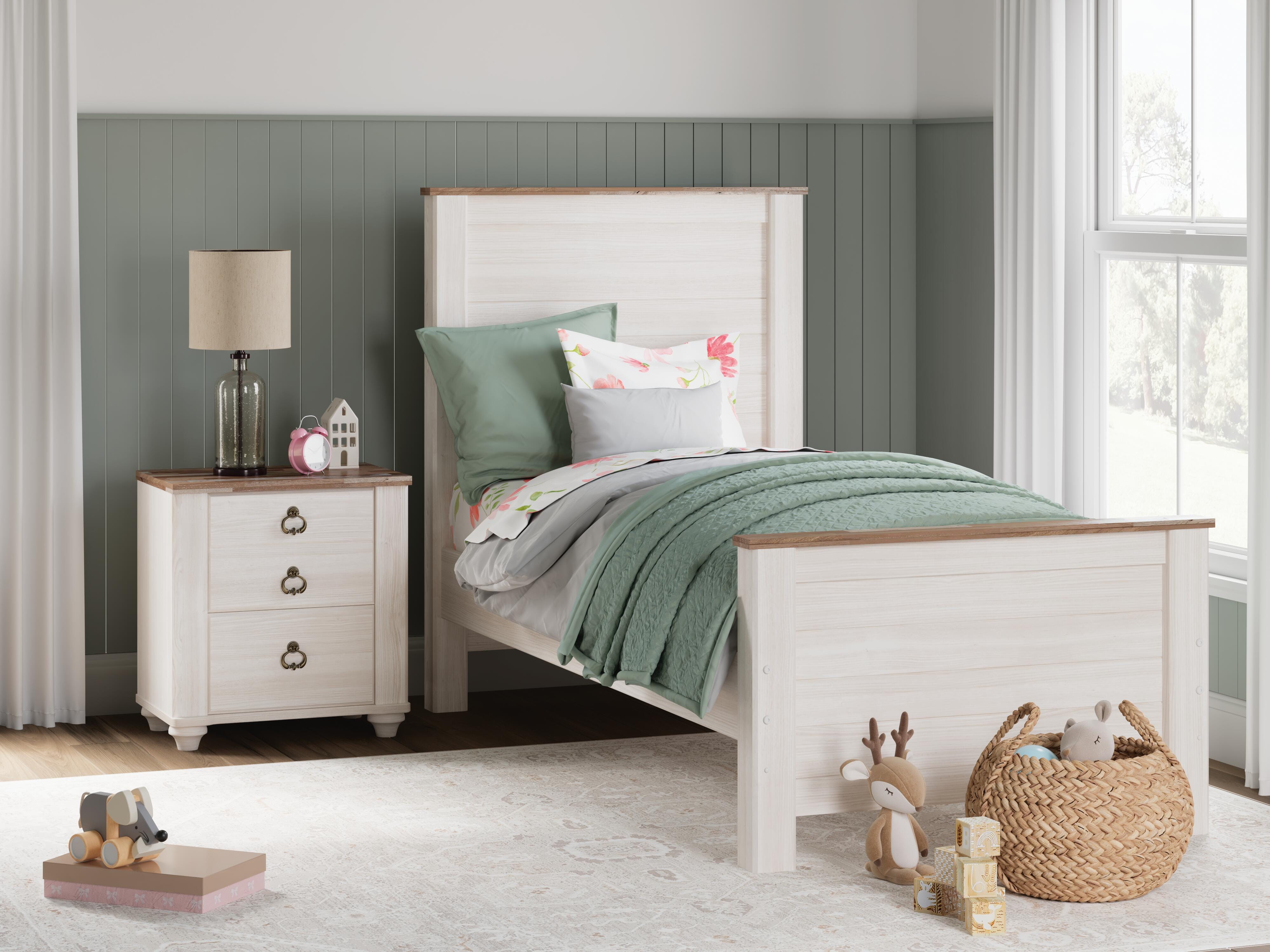 Click here for Willowton Twin Panel Bed  Whitewash prices
