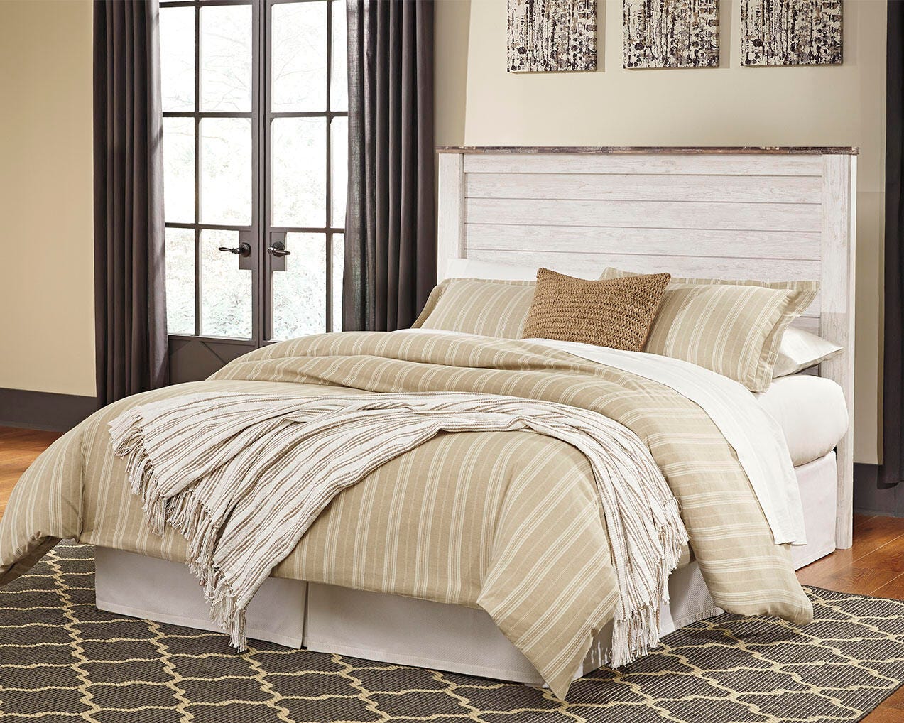 Click here for Willowton Queen Panel Headboard  Whitewash prices