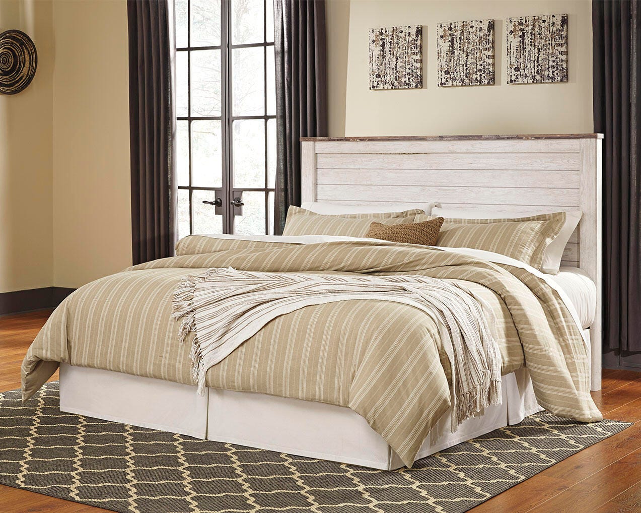 Click here for Willowton King/California King Panel Headboard  Wh... prices