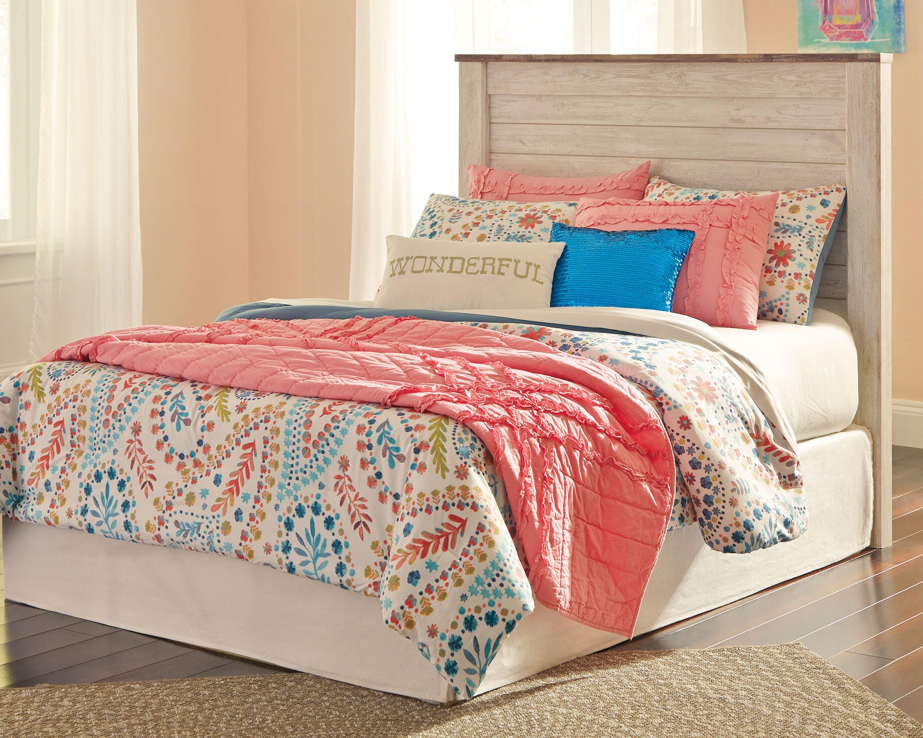 Click here for Willowton Full Panel Headboard  Whitewash prices