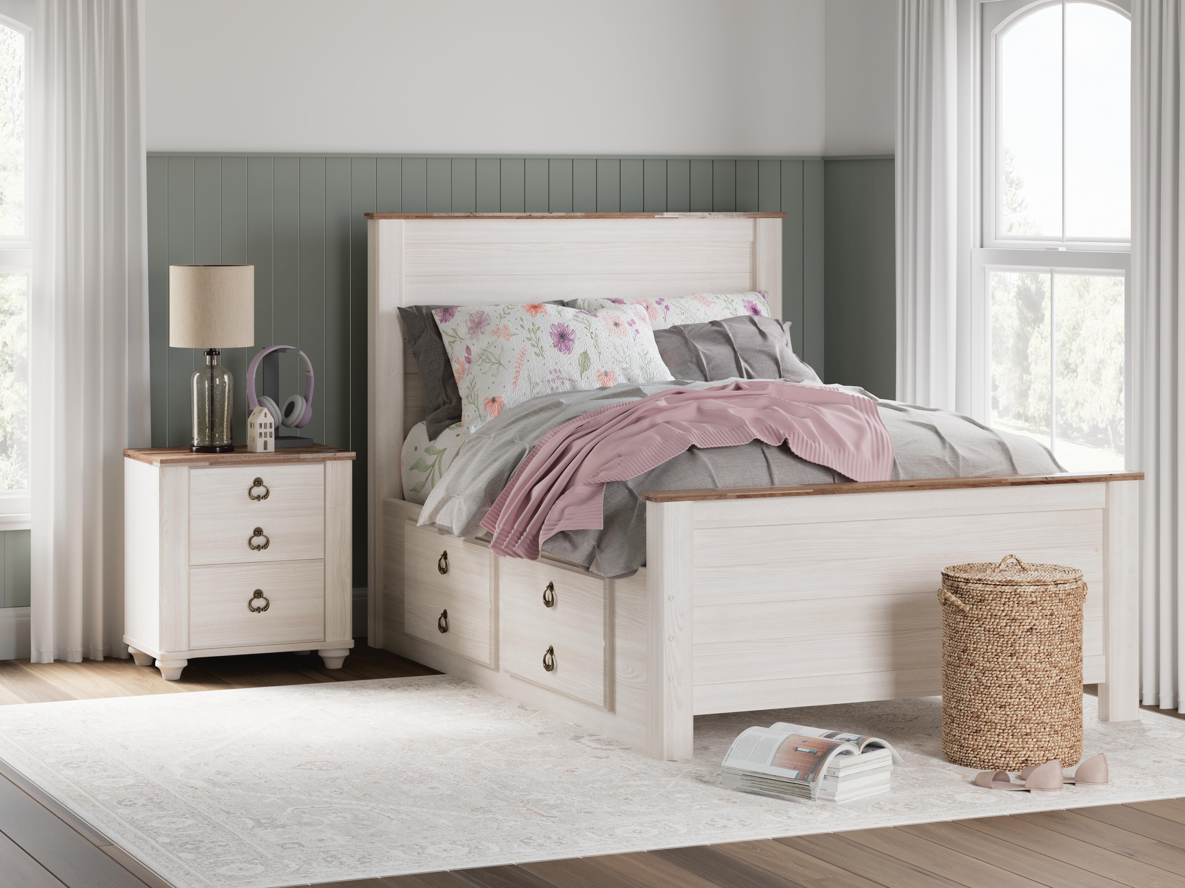 Click here for Willowton Full Panel Bed with 2 Storage Drawers  W... prices