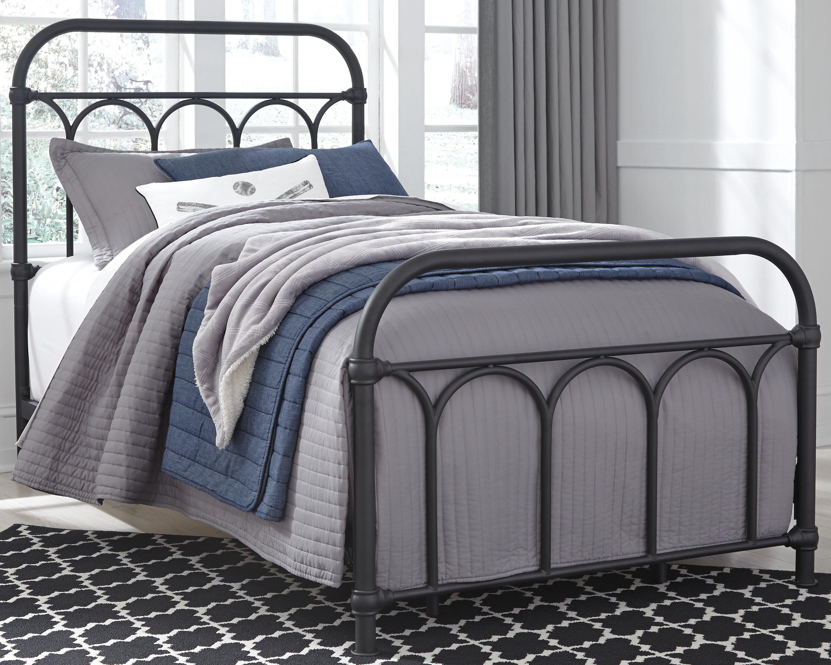 Click here for Nashburg Twin Metal Bed  Black prices