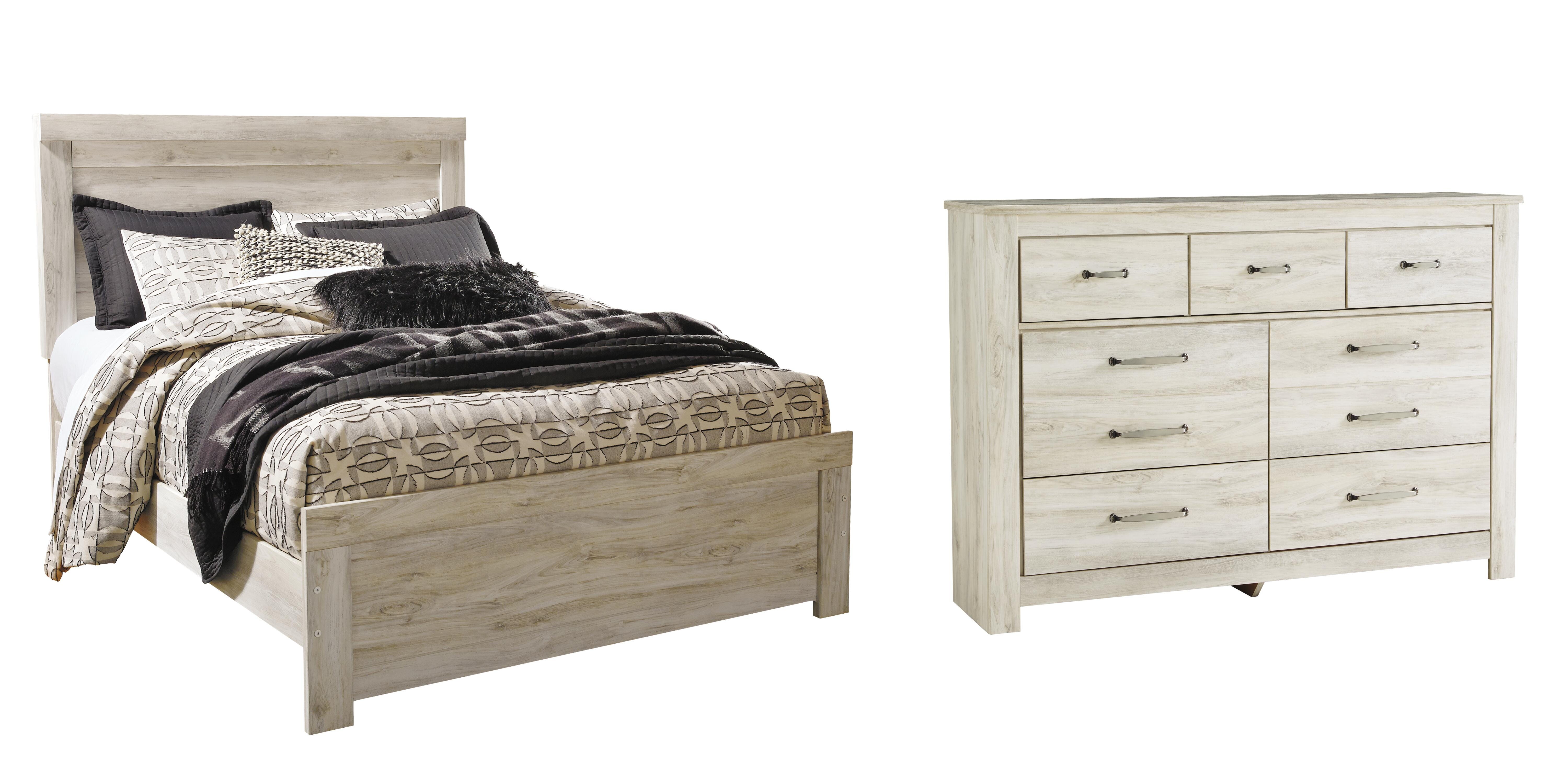 Click here for Bellaby Queen Panel Bed with Dresser  Whitewash prices