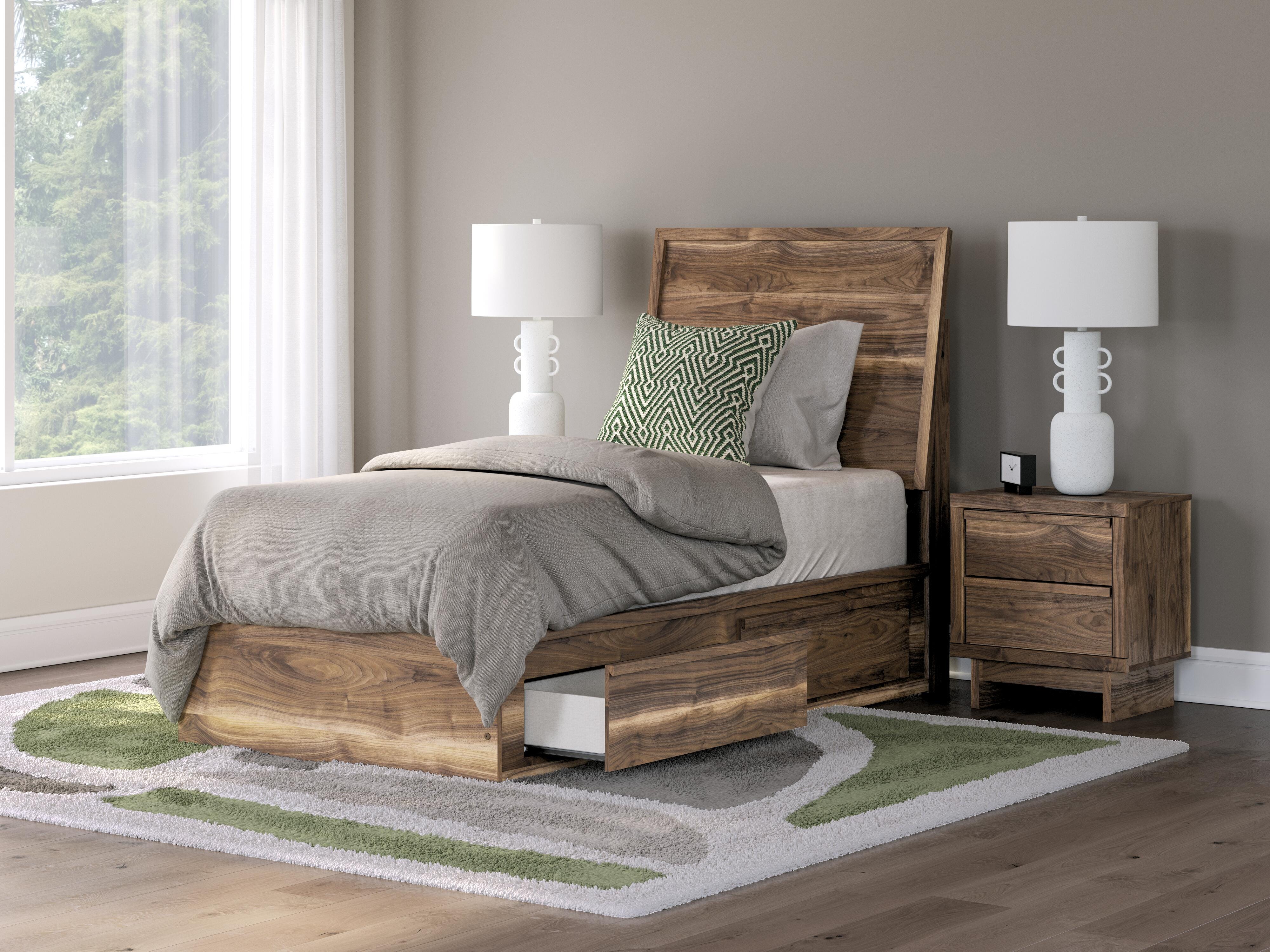 Click here for Zadilyn Twin Panel Bed with Storage  Brown prices