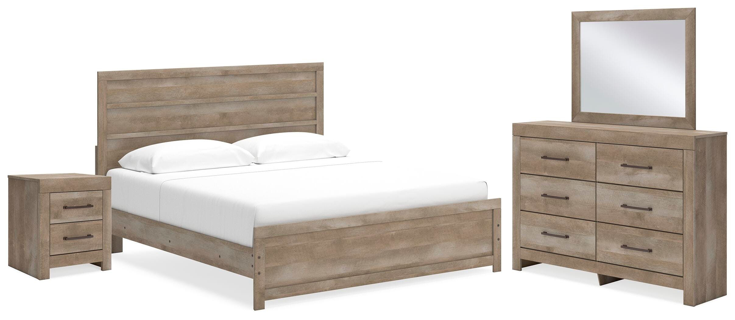 Click here for Gachester King Panel Bed with Mirrored Dresser and... prices