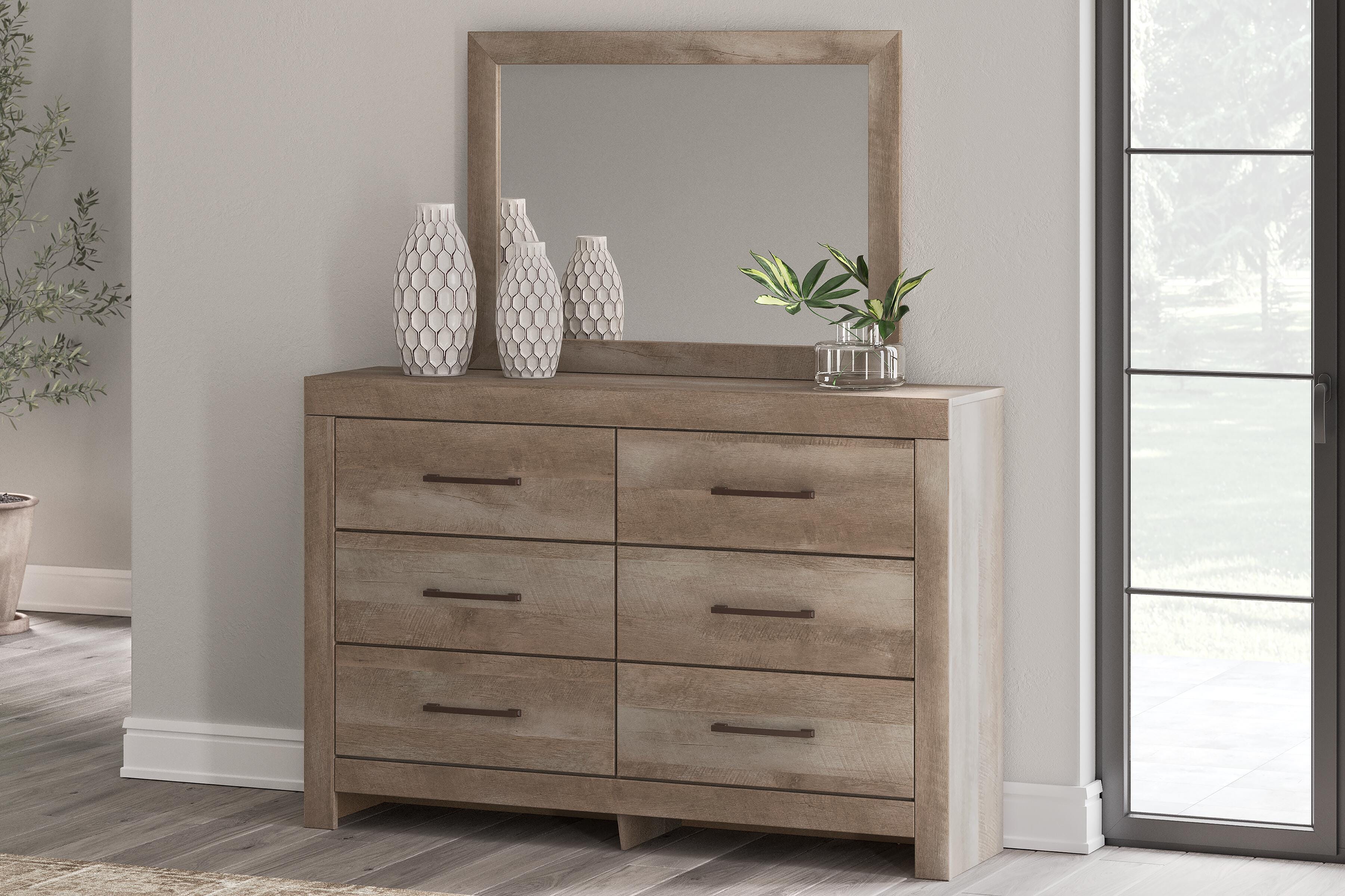 Click here for Gachester 6 Drawer Dresser and Mirror  Tan prices