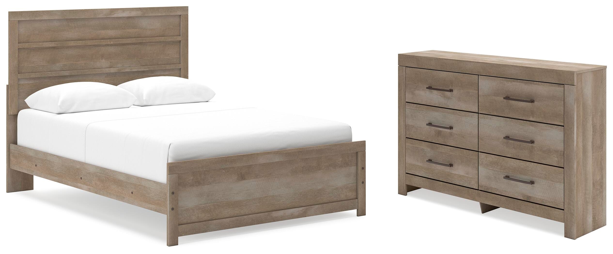 Click here for Gachester Queen Panel Bed with Dresser  Tan prices