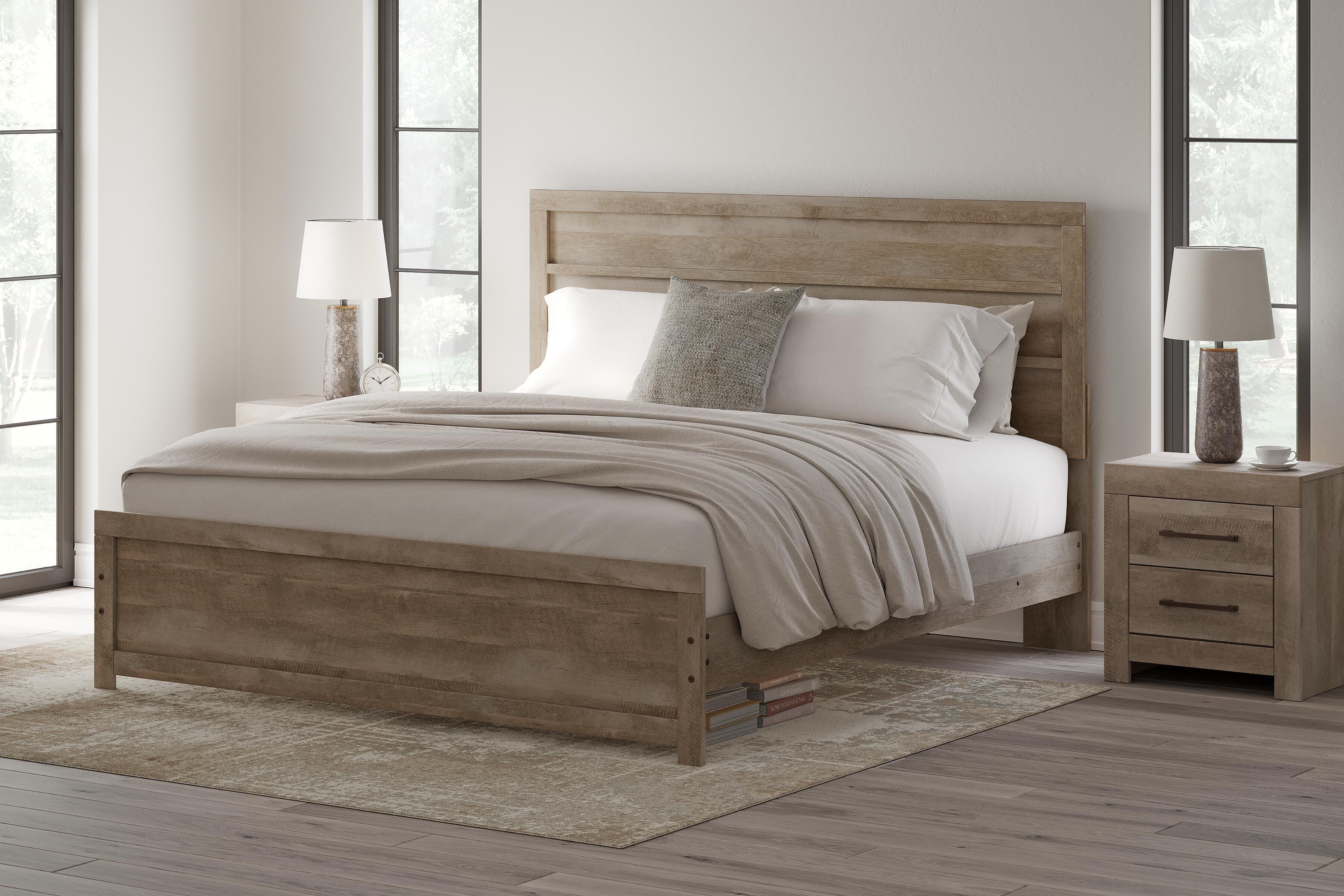 Click here for Gachester King Panel Bed  Tan prices