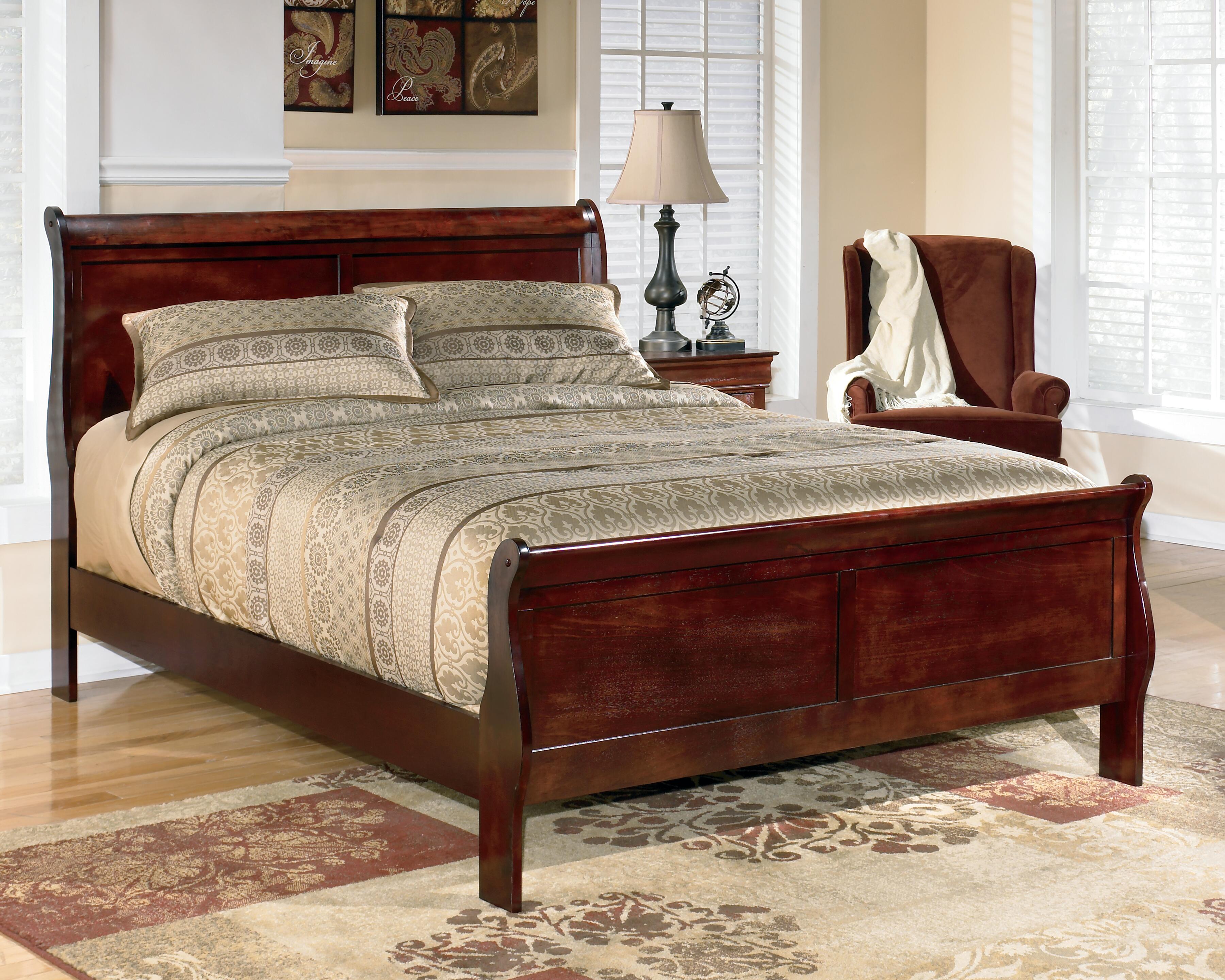 Click here for Alisdair King Sleigh Bed  Reddish Brown prices