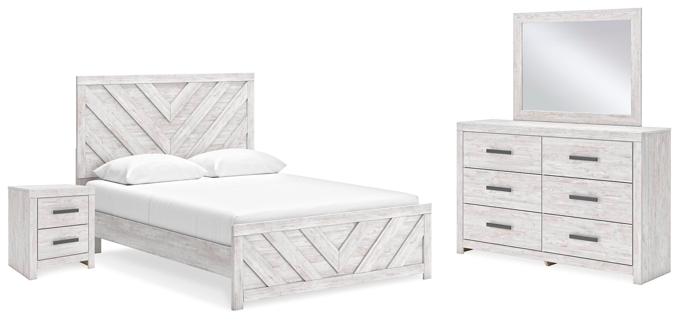 Click here for Cayboni Queen Panel Bed with Mirrored Dresser and... prices
