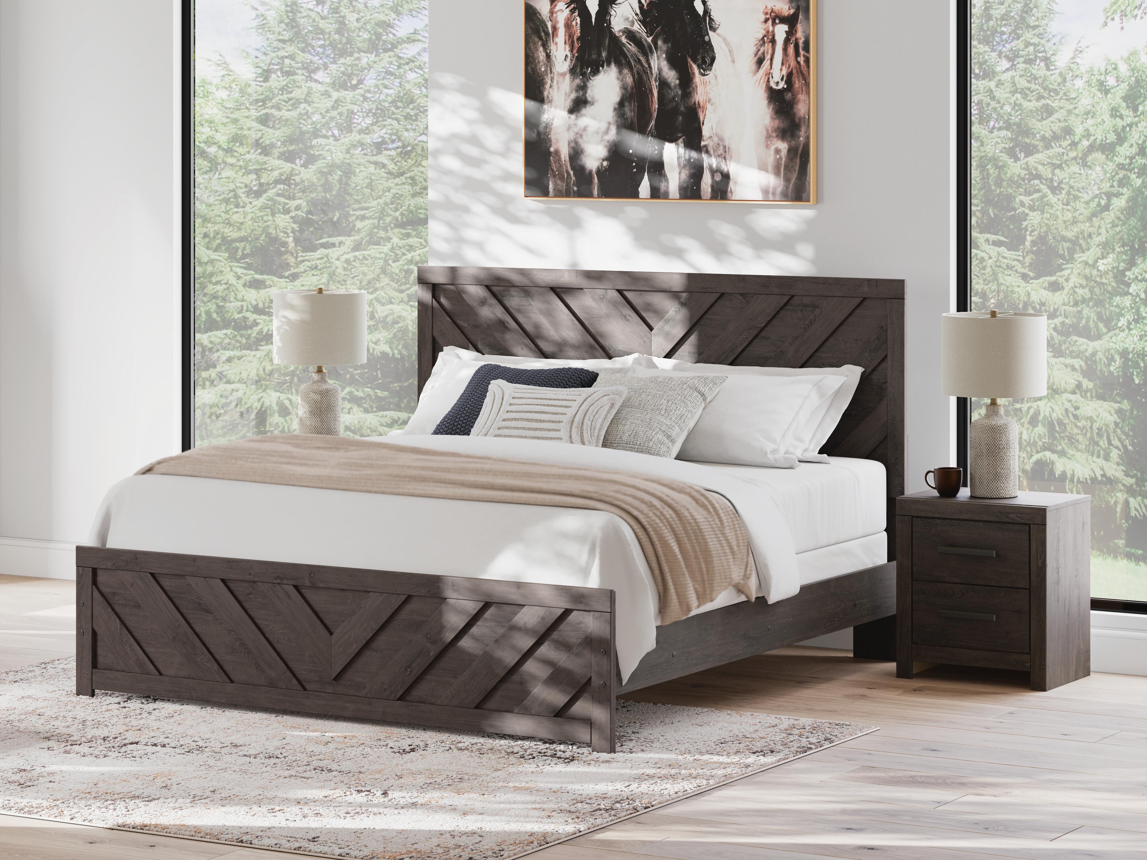 Click here for Prendonea King Panel Bed  Charcoal prices