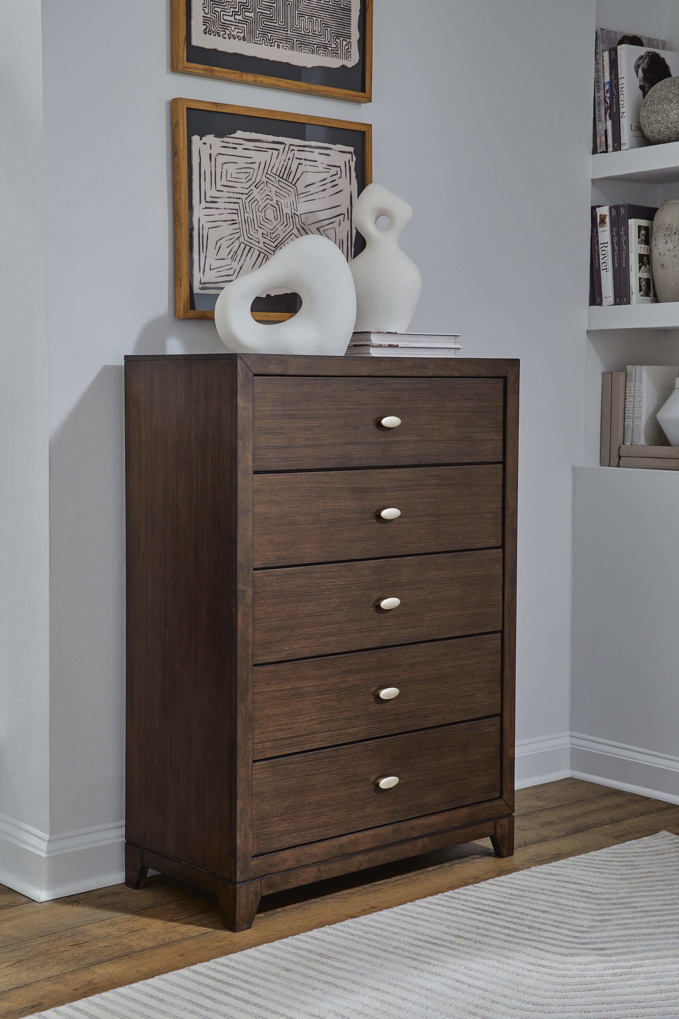 Click here for Tandisport 5 Drawer Chest of Drawers  Dark Brown prices
