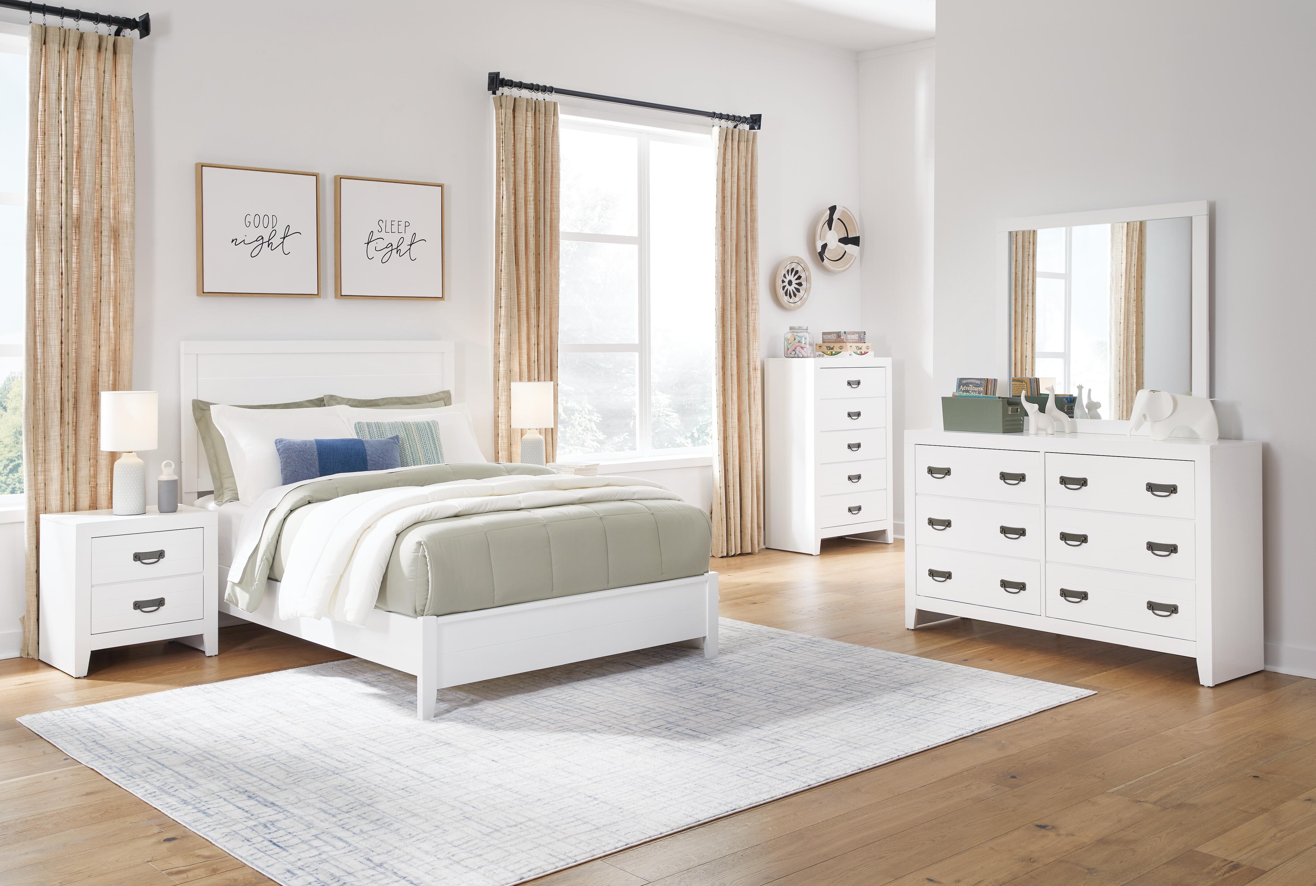 Click here for Binterglen Full Panel Bed with Mirrored Dresser  C... prices