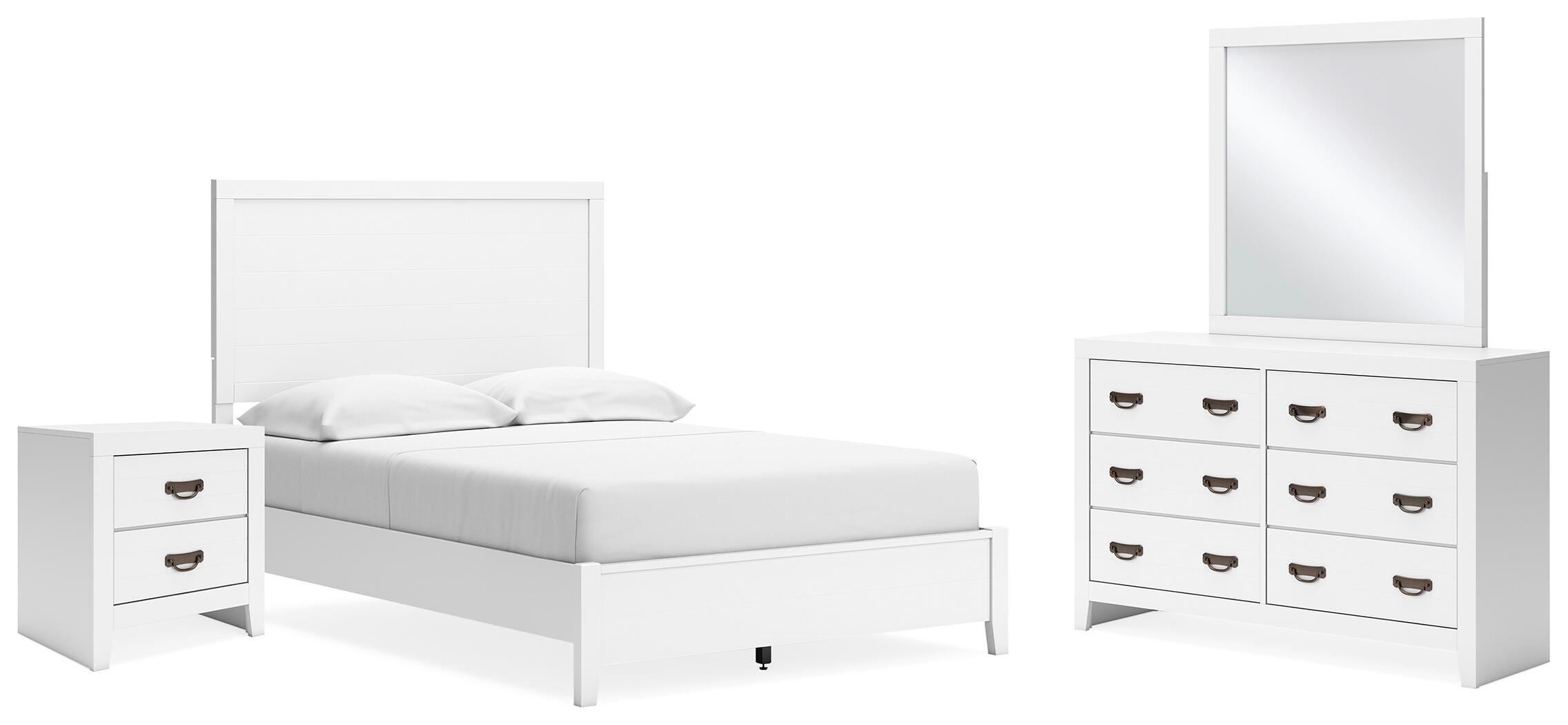 Click here for Binterglen Full Panel Bed with Mirrored Dresser an... prices