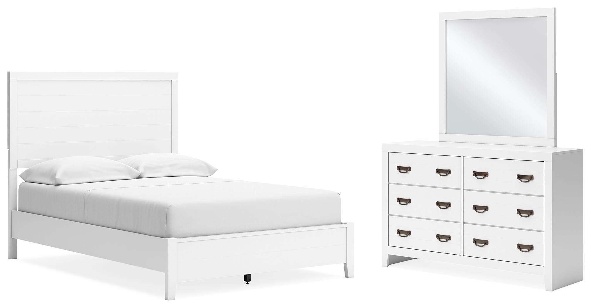 Click here for Binterglen Full Panel Bed with Mirrored Dresser  W... prices