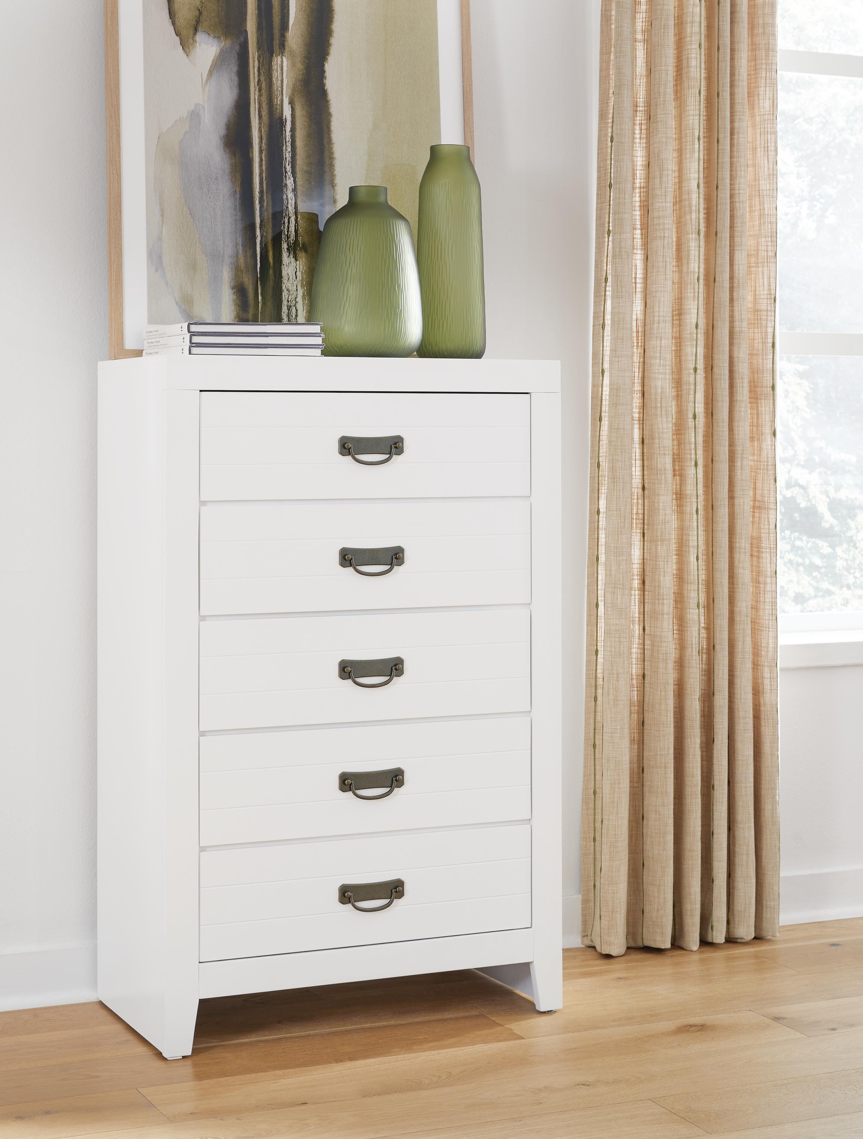 Click here for Binterglen 5 Drawer Chest of Drawers  White prices