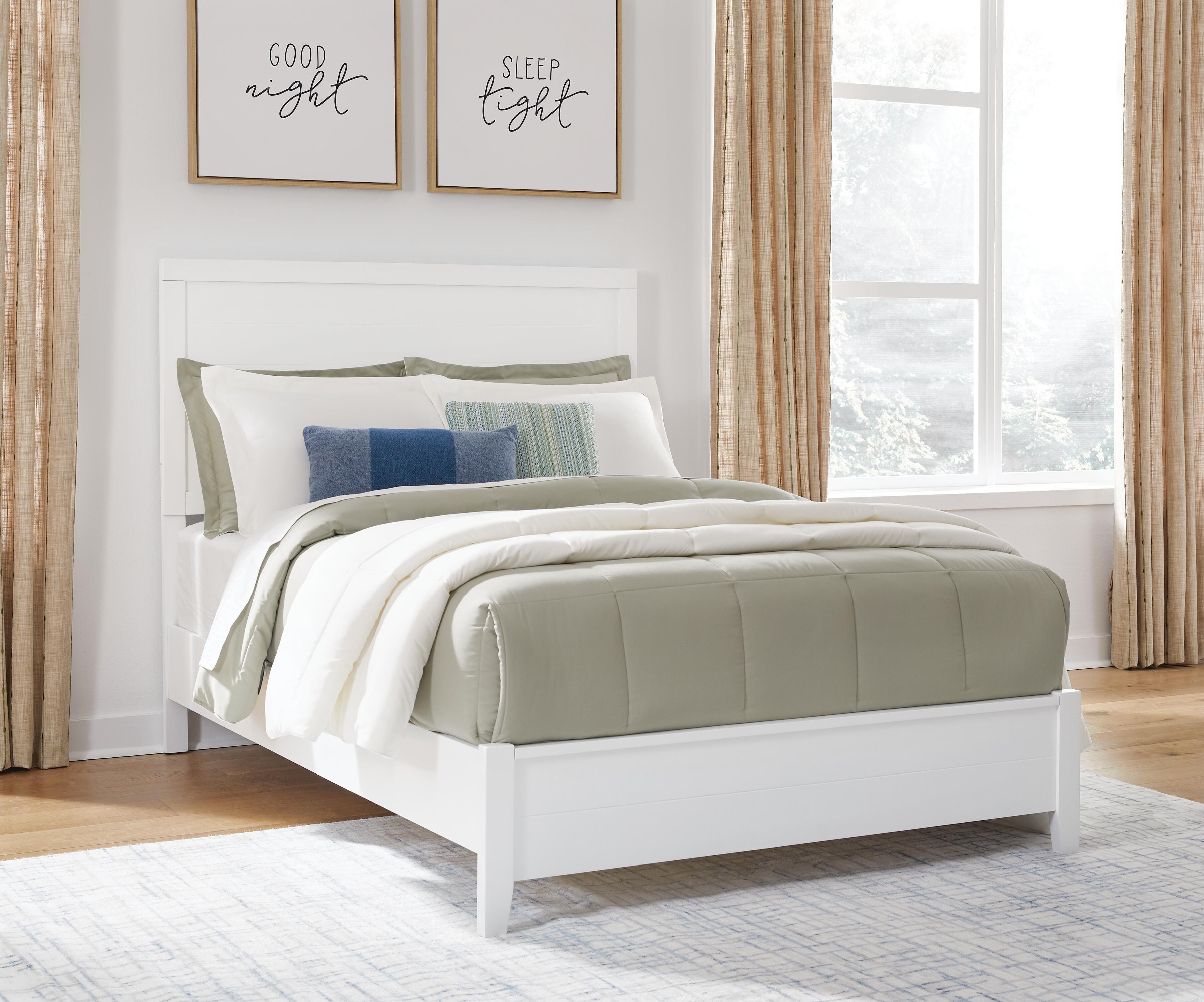 Click here for Binterglen Full Panel Bed  White prices