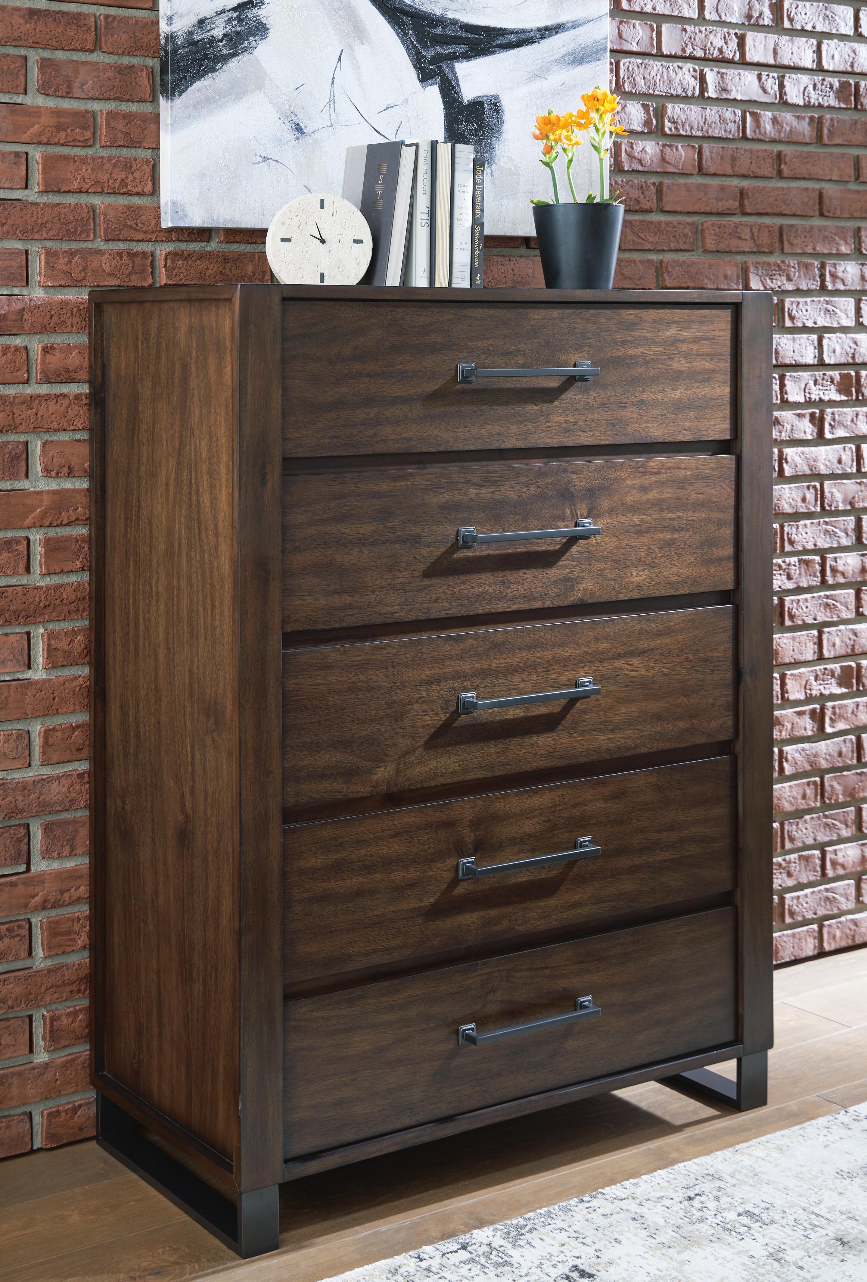 Click here for Zumbado 5 Drawer Chest of Drawers  Brown prices