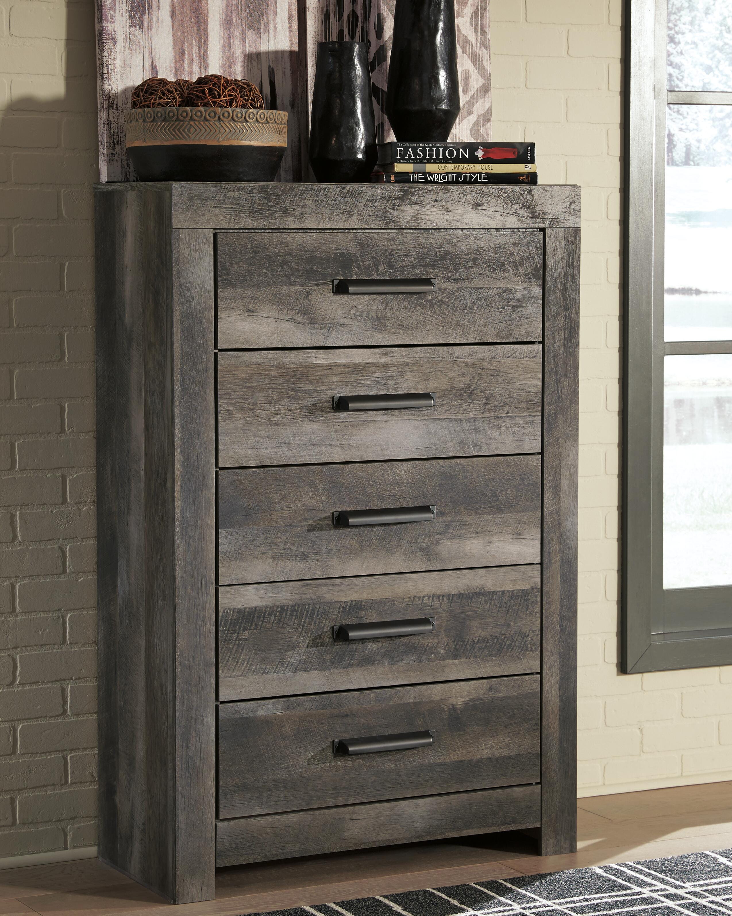 Click here for Wynnlow 5 Drawer Chest of Drawers  Gray prices