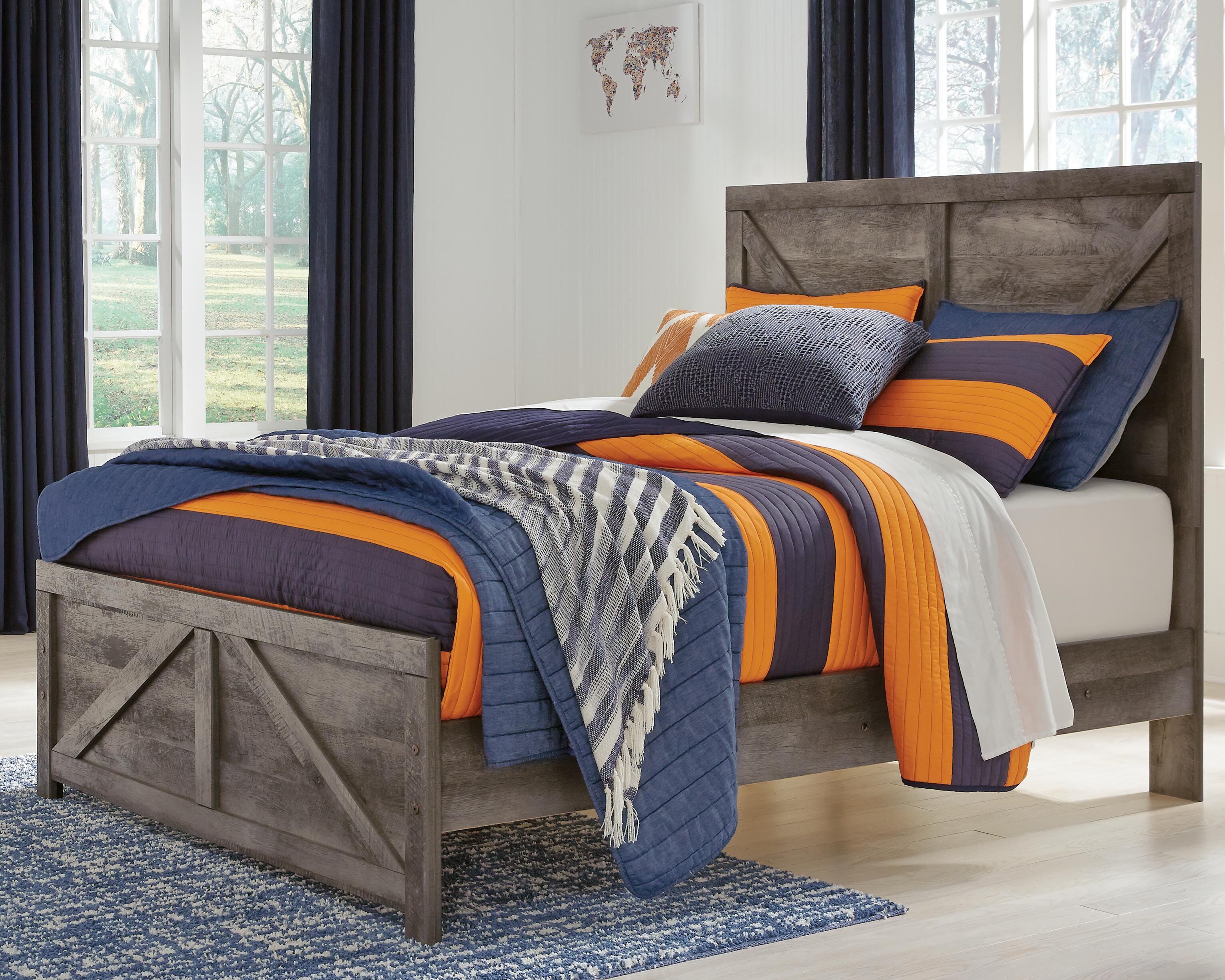 Click here for Wynnlow Full Crossbuck Panel Bed  Gray prices
