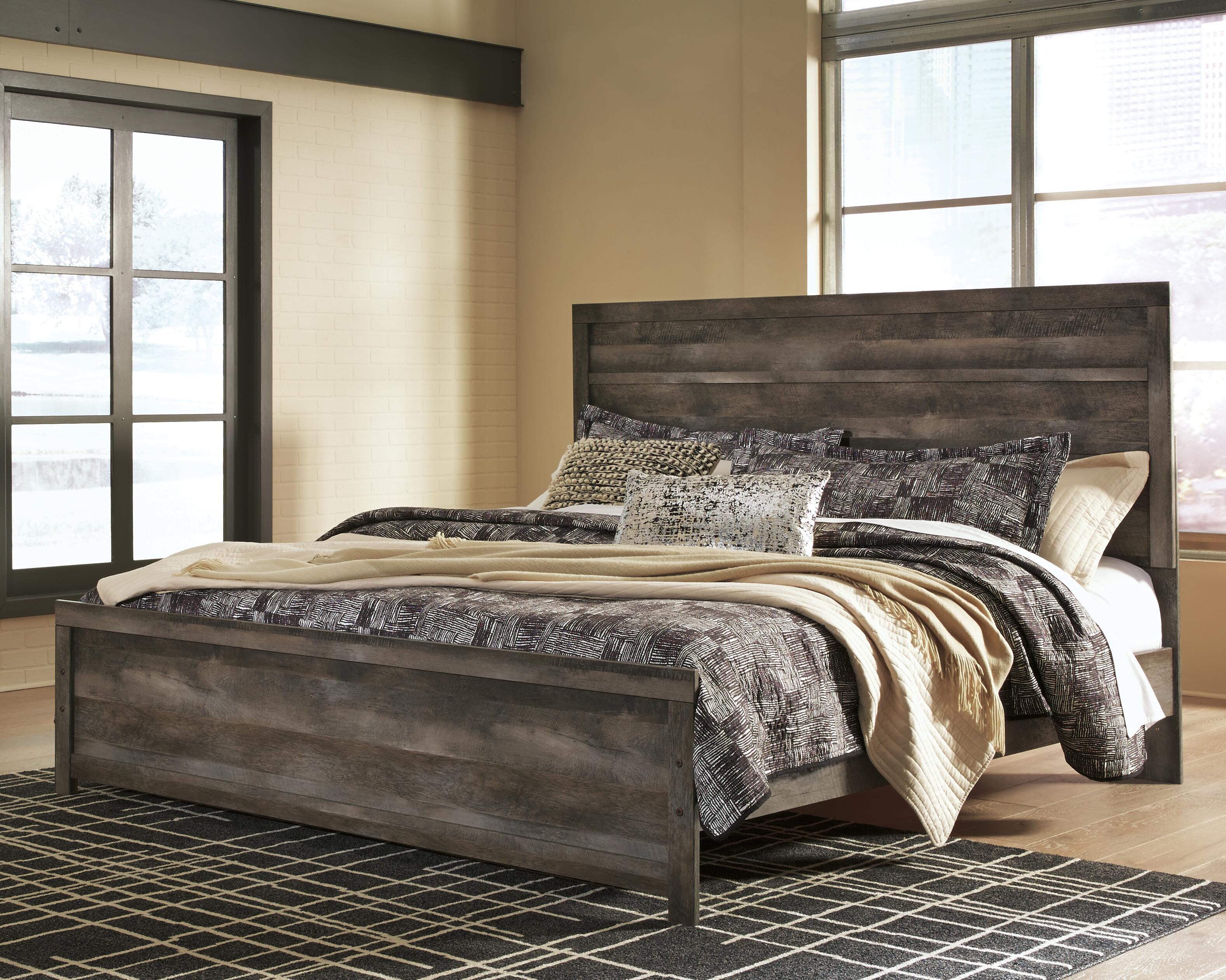 Click here for Wynnlow King Panel Bed  Gray prices