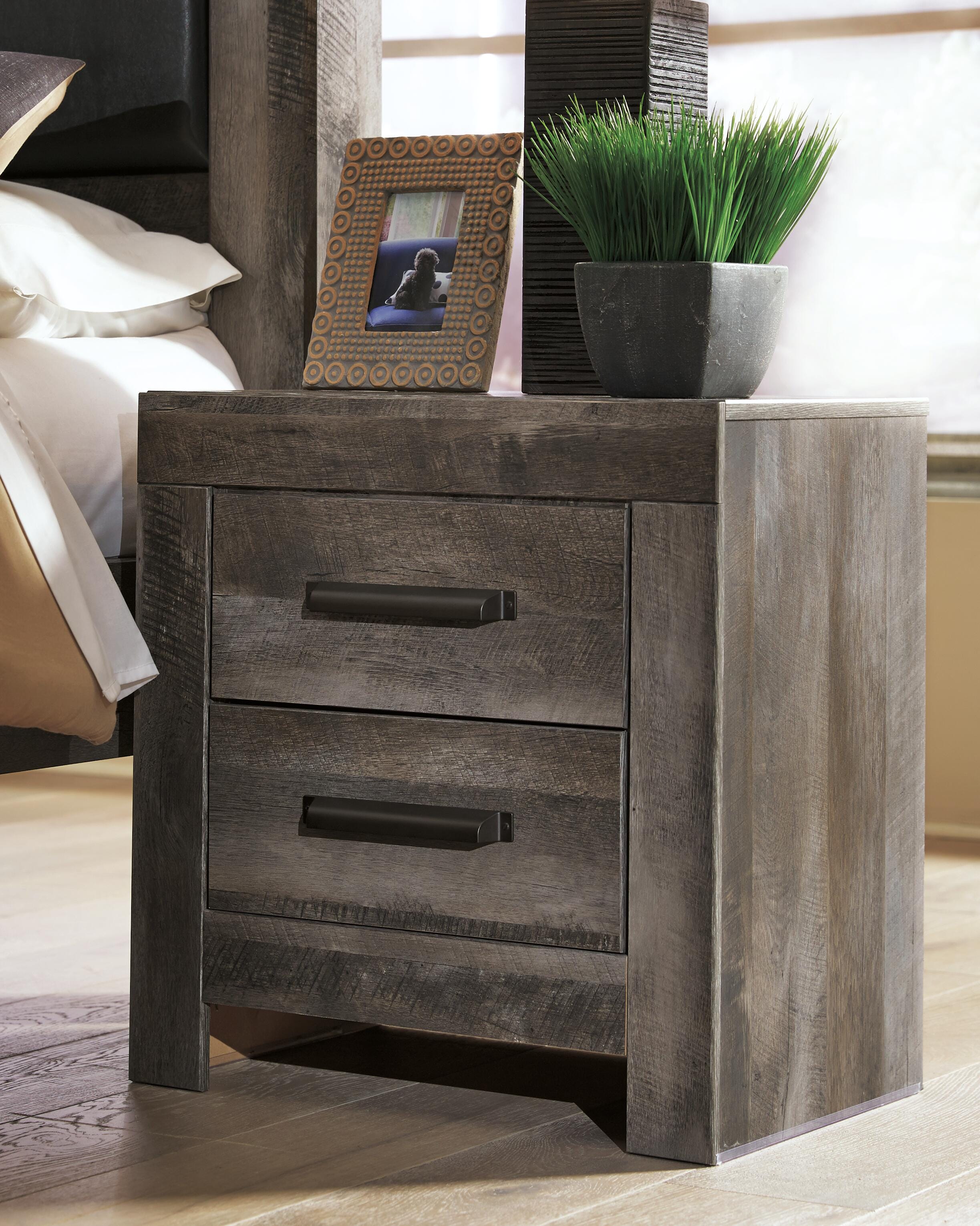 Click here for Wynnlow 24 2 Drawer Charging Nightstand  Gray prices