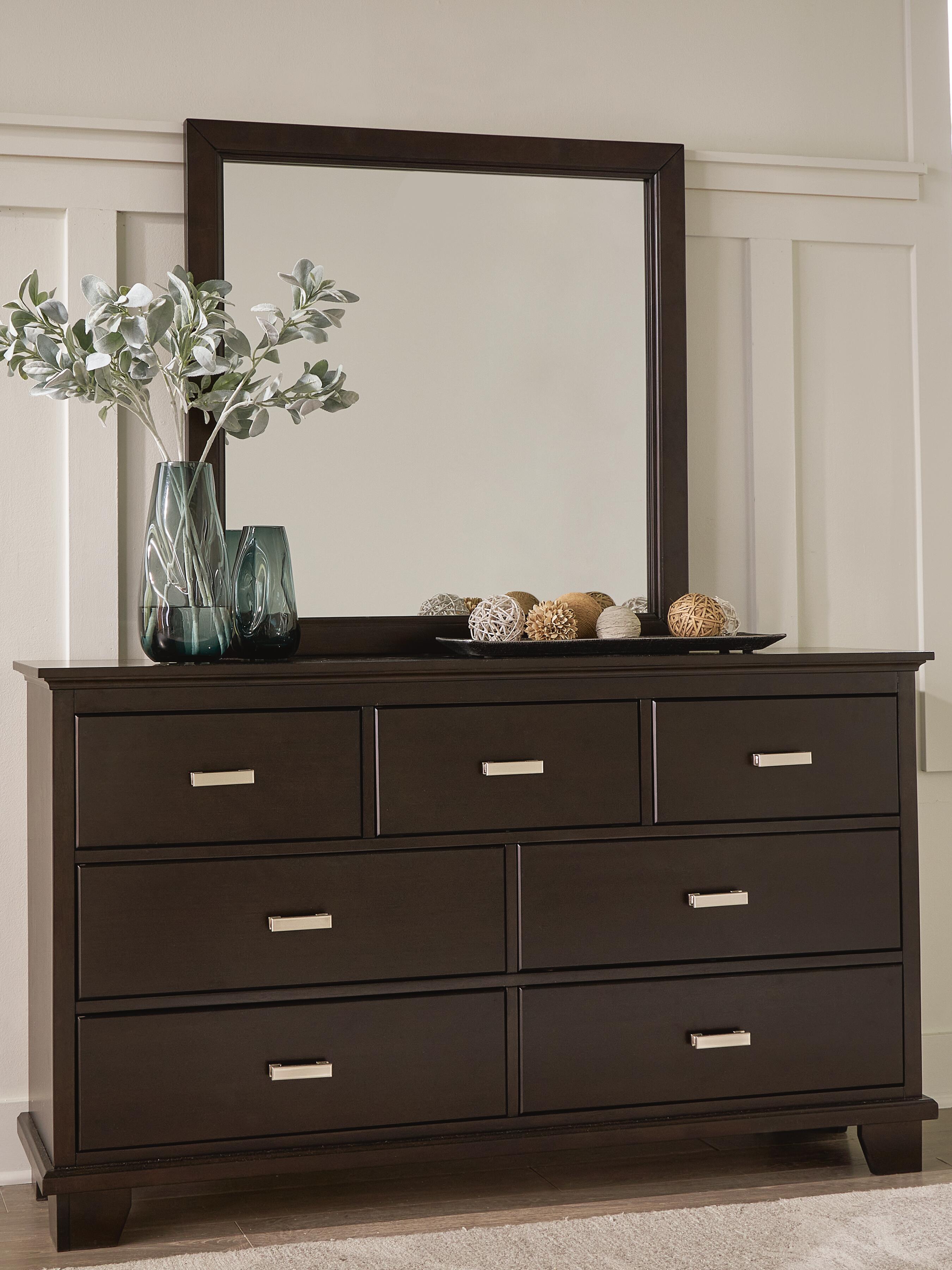 Click here for Covetown 7 Drawer Dresser and Mirror  Dark Brown prices