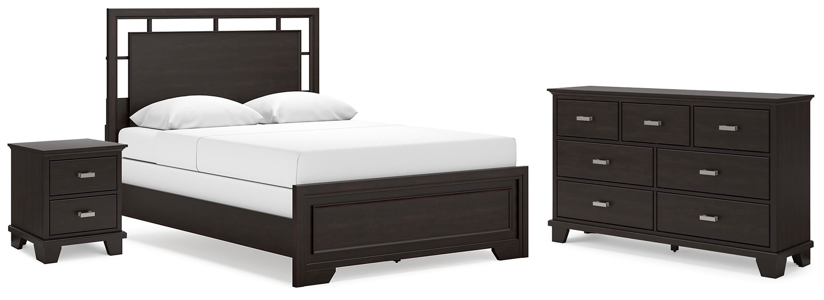 Click here for Covetown Queen Panel Bed with Dresser and Nightsta... prices