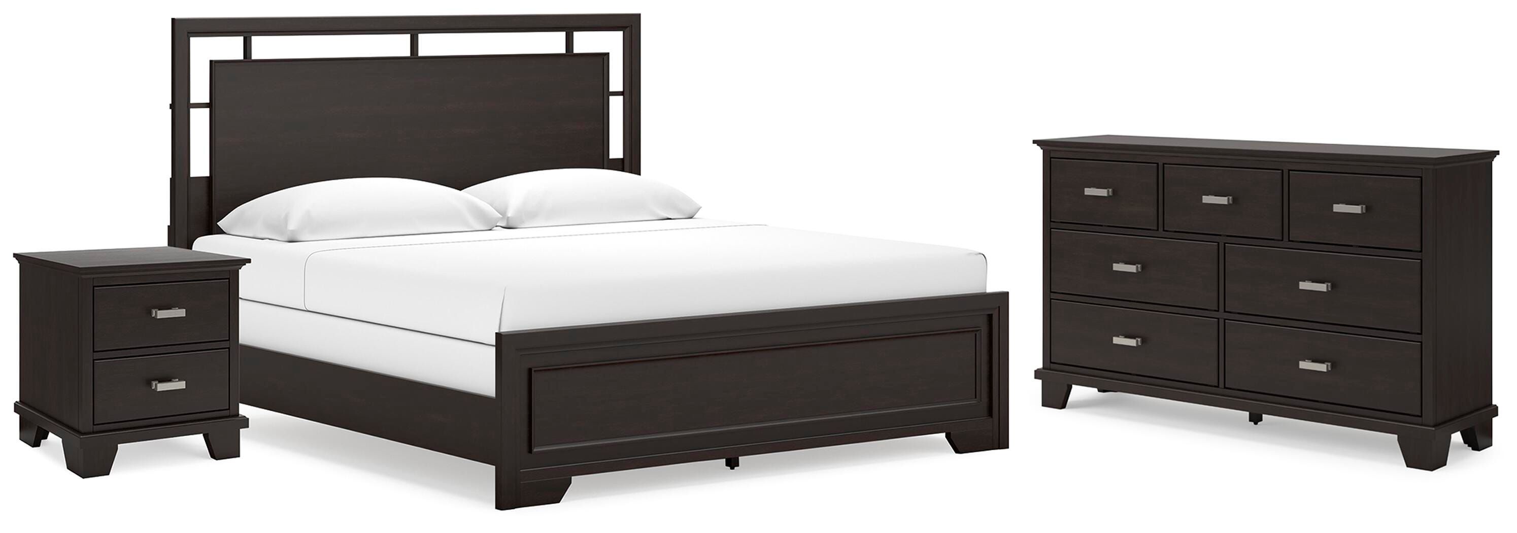 Click here for Covetown King Panel Bed with Dresser and Nightstan... prices