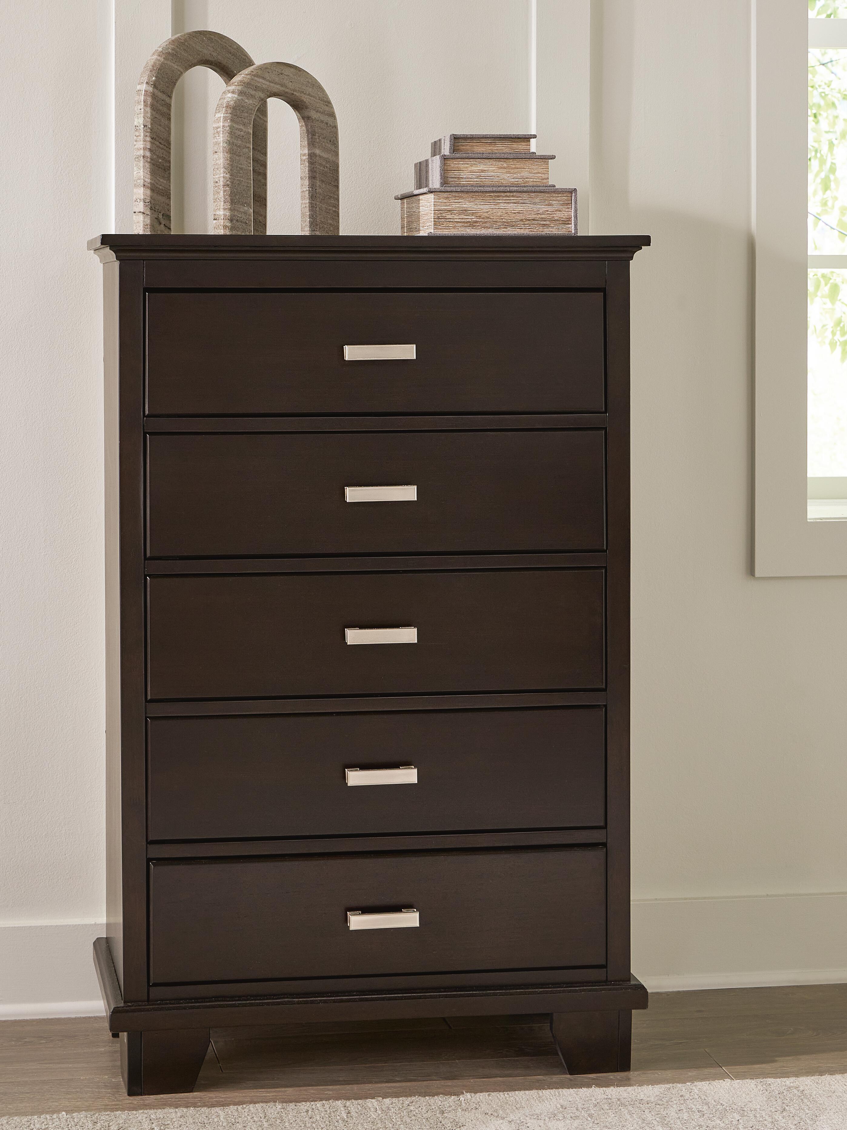 Click here for Covetown 5 Drawer Chest of Drawers  Dark Brown prices