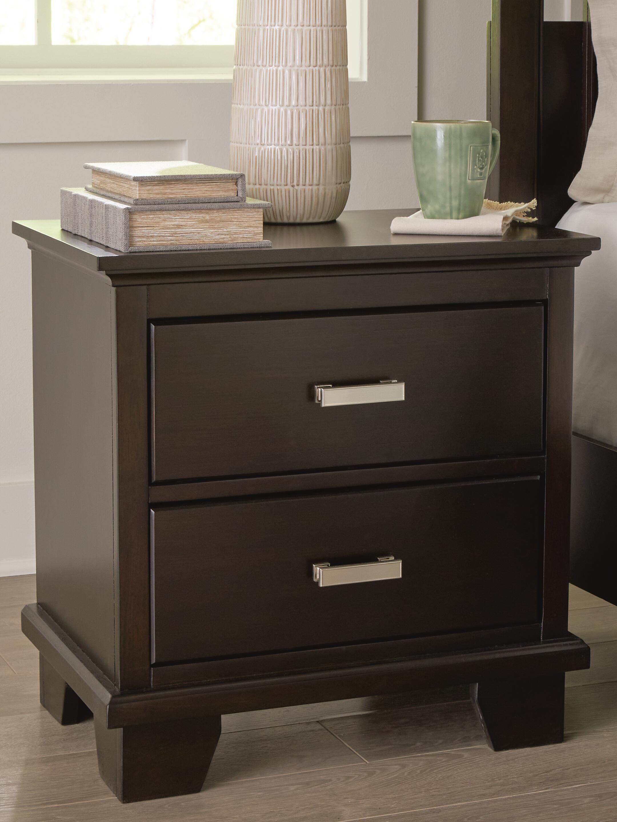 Click here for Covetown 24 2 Drawer Nightstand  Dark Brown prices