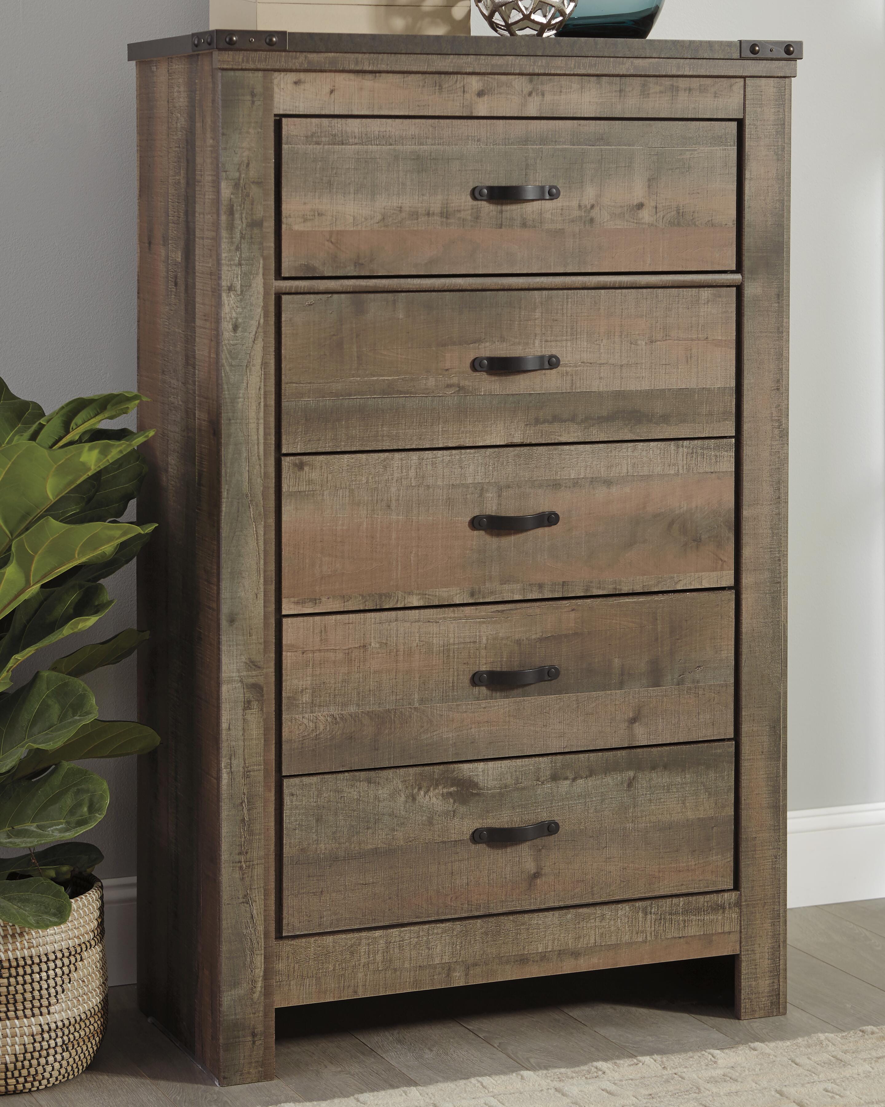 Click here for Trinell 5 Drawer Chest of Drawers  Brown prices