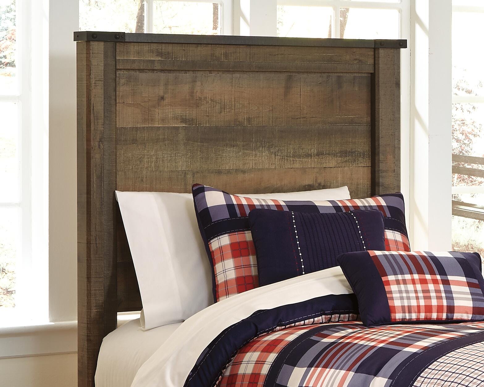 Click here for Trinell Twin Panel Headboard  Brown prices