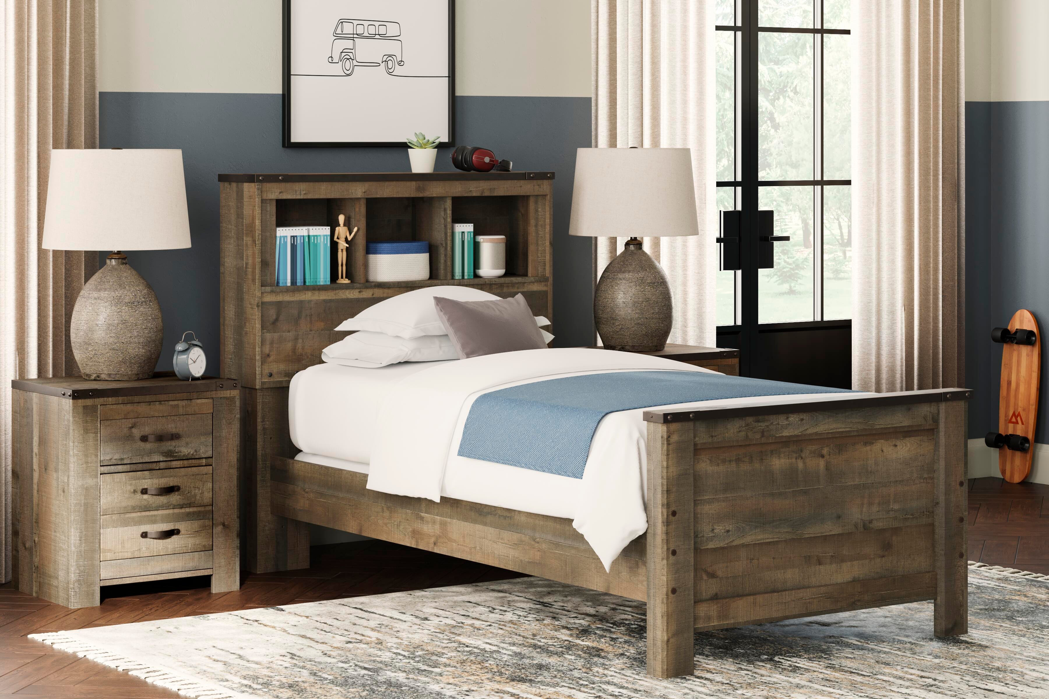 Click here for Trinell Twin Bookcase Bed  Brown prices