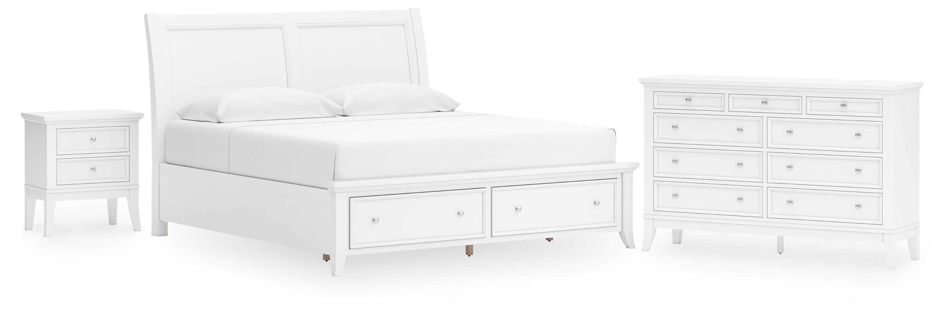 Click here for Trulani King Sleigh Storage Bed with Dresser and N... prices