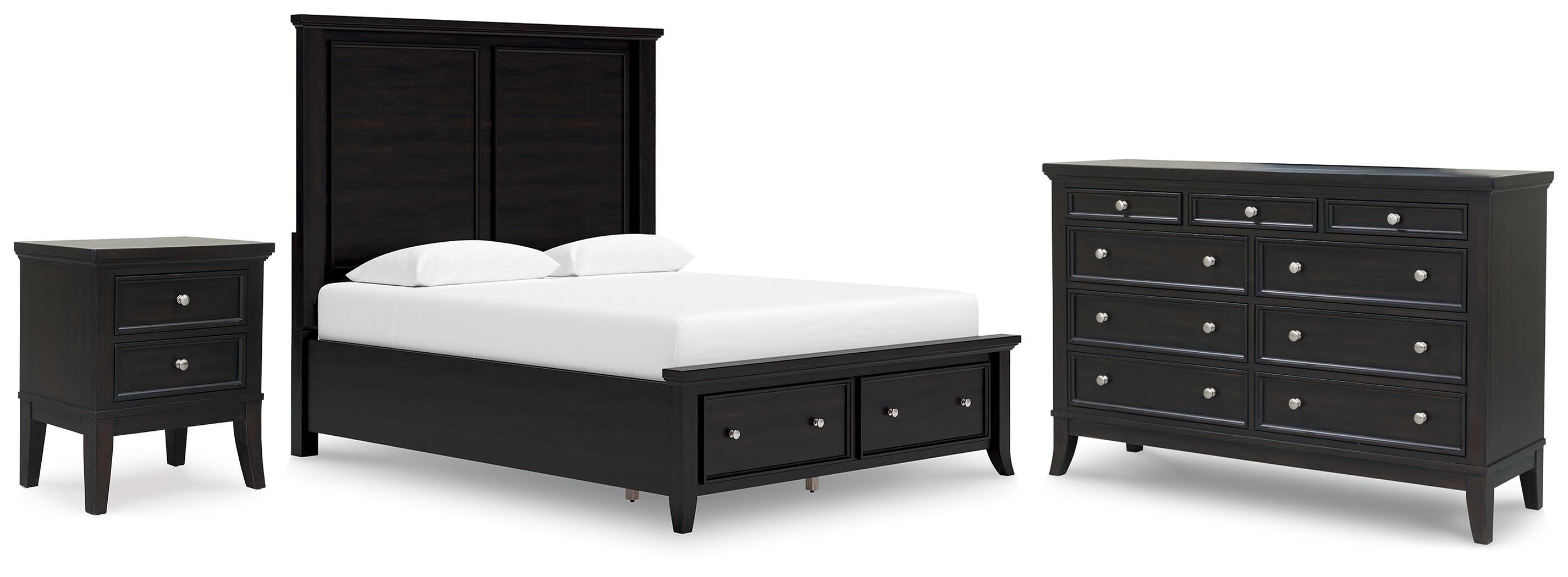 Click here for Bambori Queen Panel Storage Bed with Dresser and N... prices