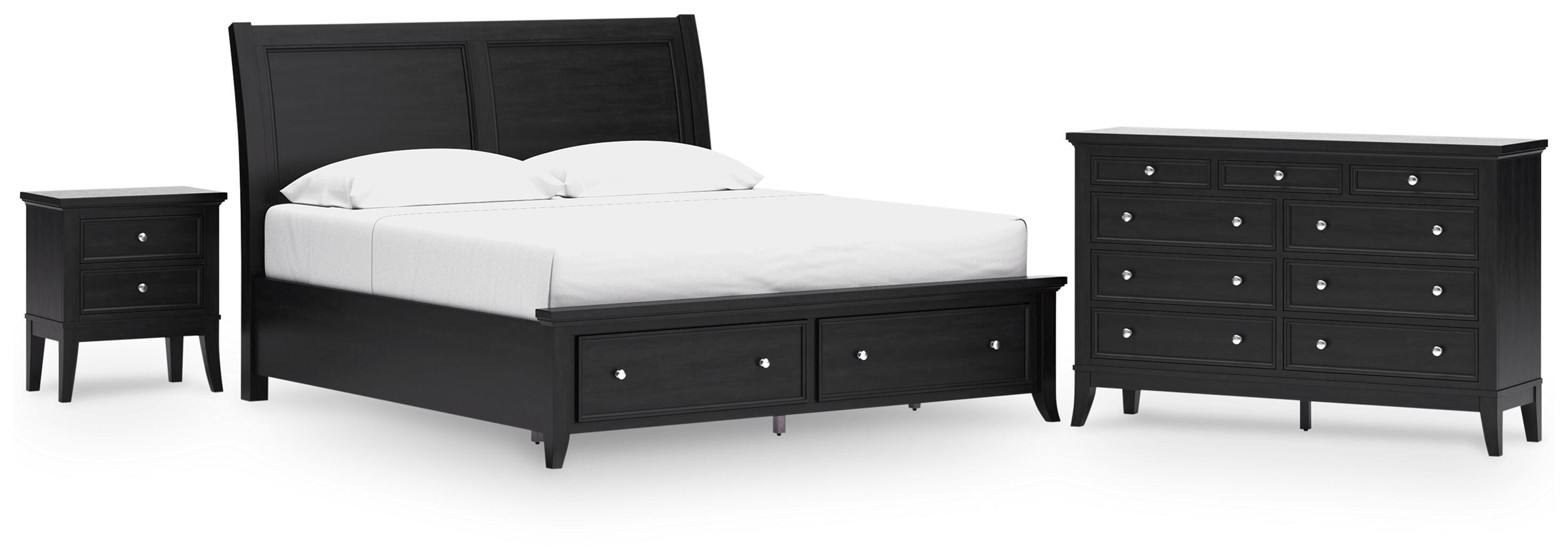 Click here for Bambori King Sleigh Storage Bed with Dresser and N... prices