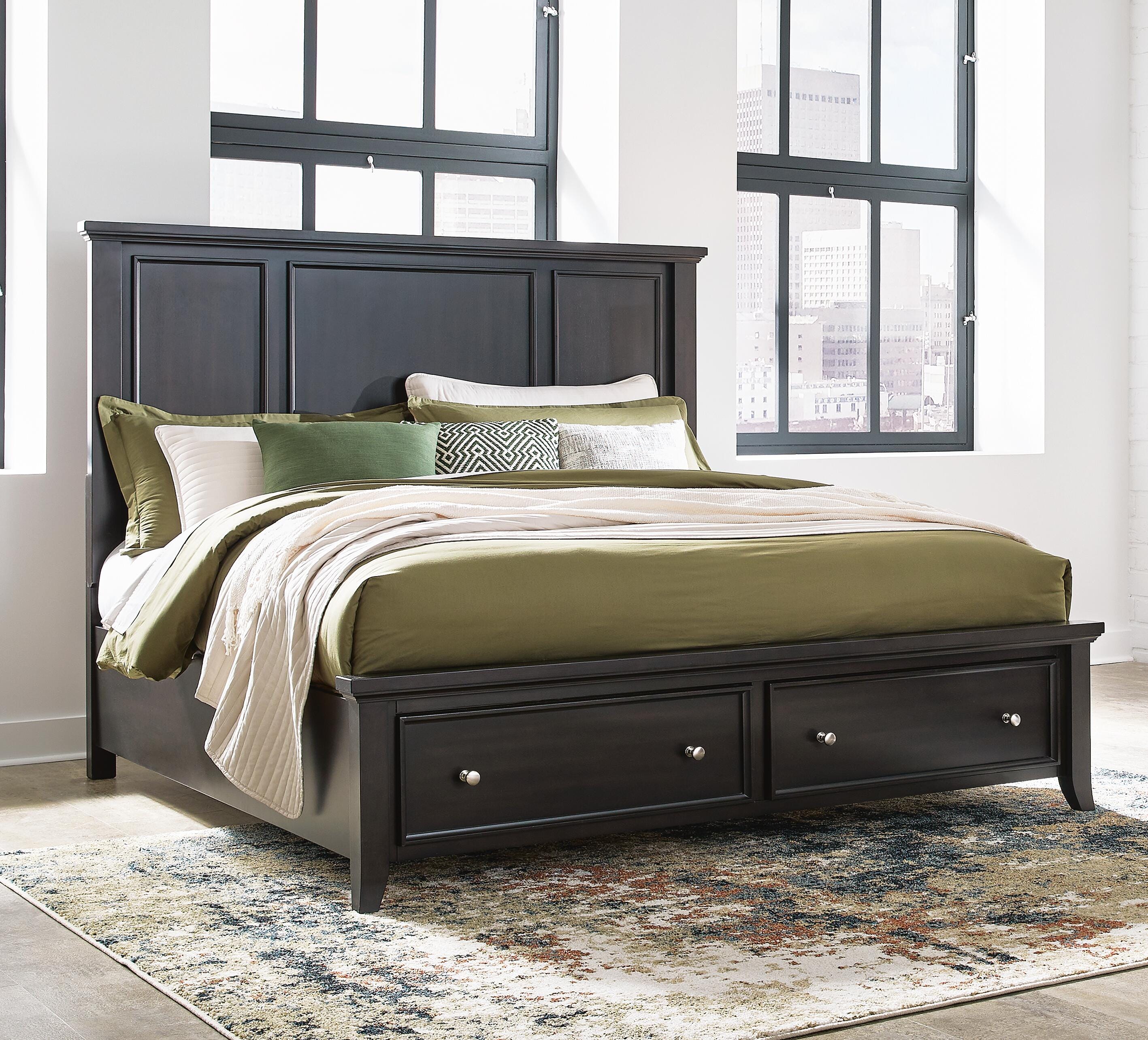 Click here for Bambori King Panel Storage Bed  Dark Brown prices