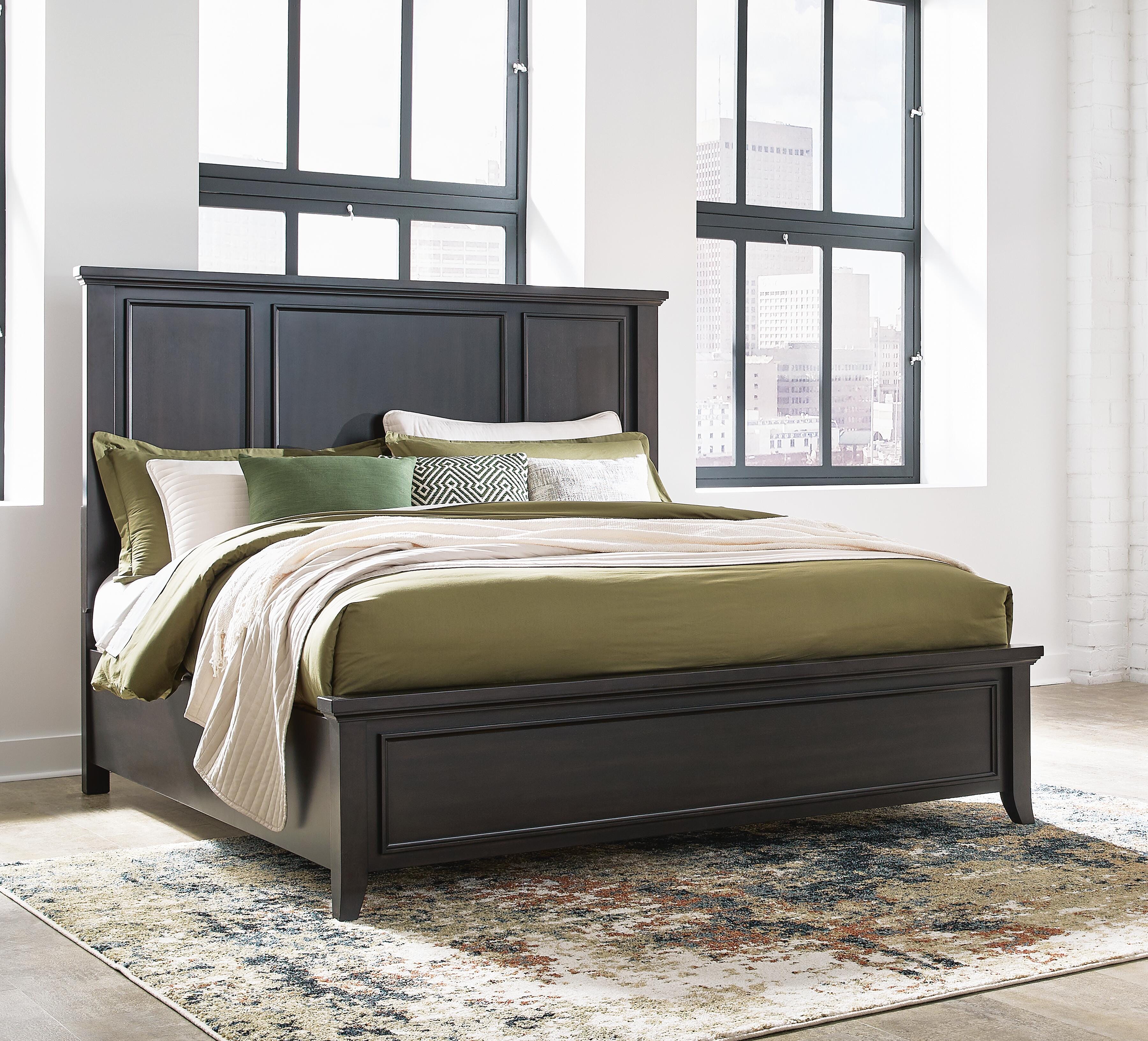 Click here for Bambori King Panel Bed  Dark Brown prices