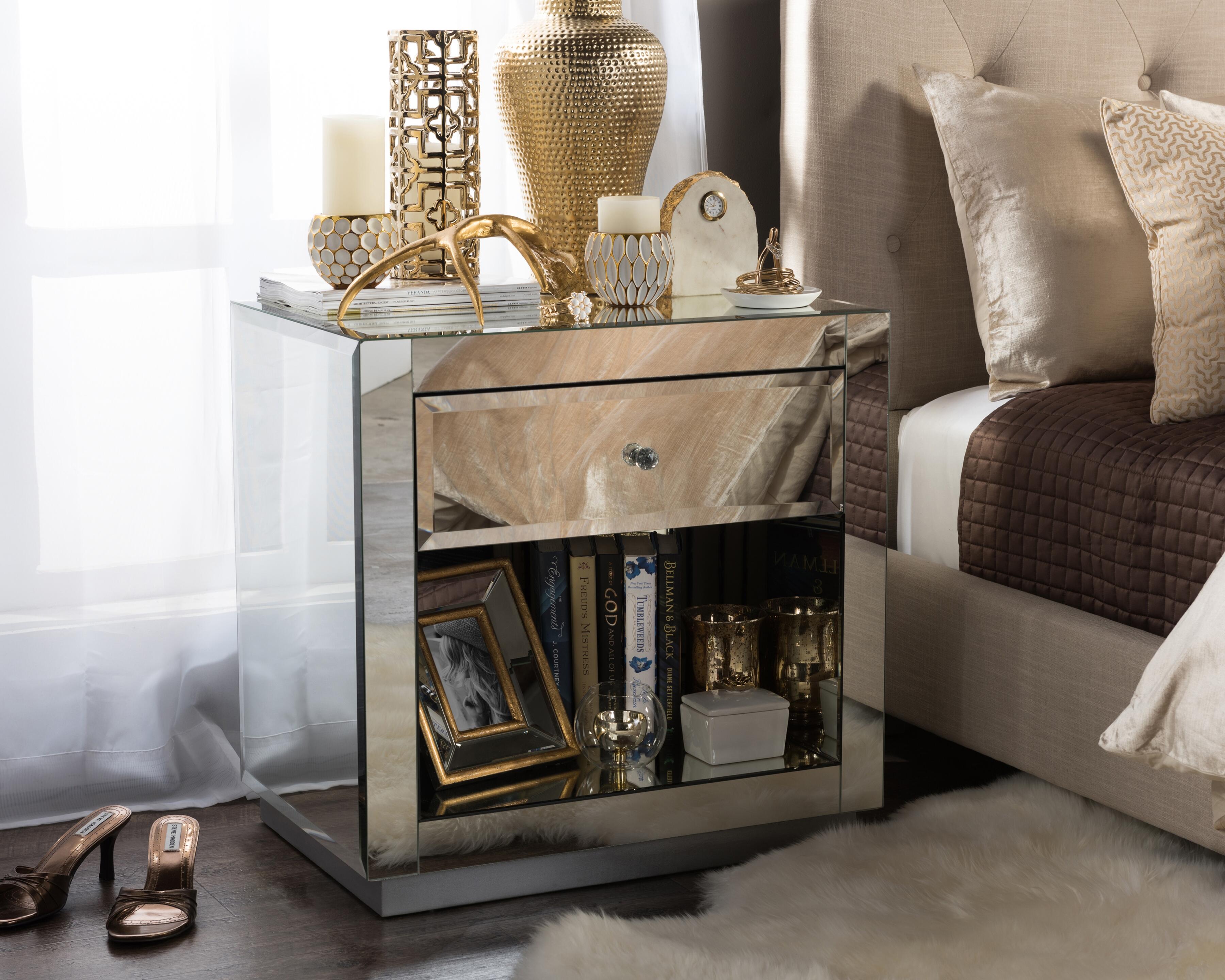 Click here for Rochadh Nightstand  Silver Finish prices
